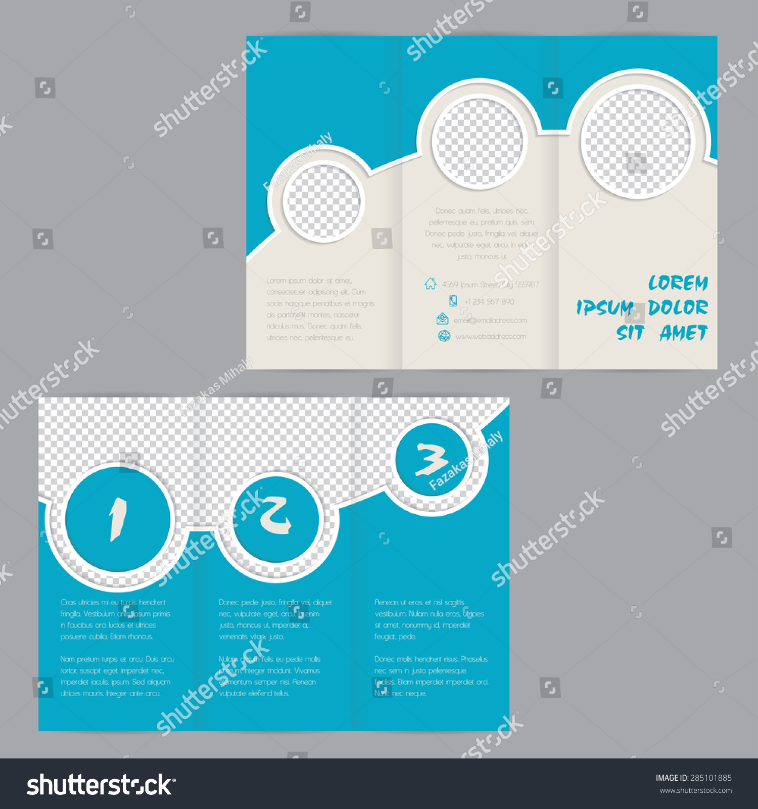 Cool Ring Design Trifold Brochure Template Stock Vector (Royalty Free ...