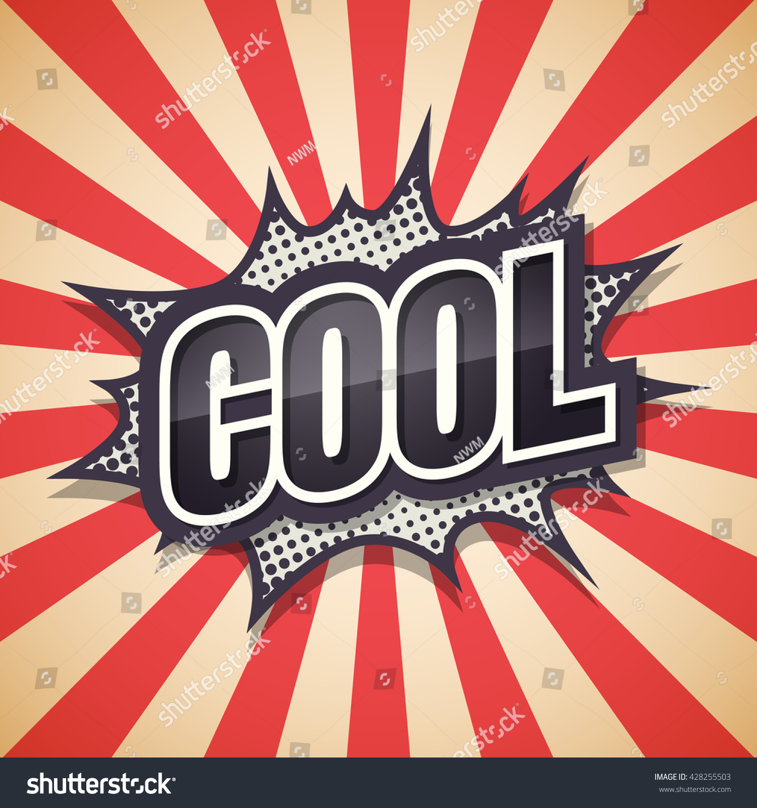 Cool Speech Bubble Text Retro Background: เวกเตอร์สต็อก (ปลอดค่า ...
