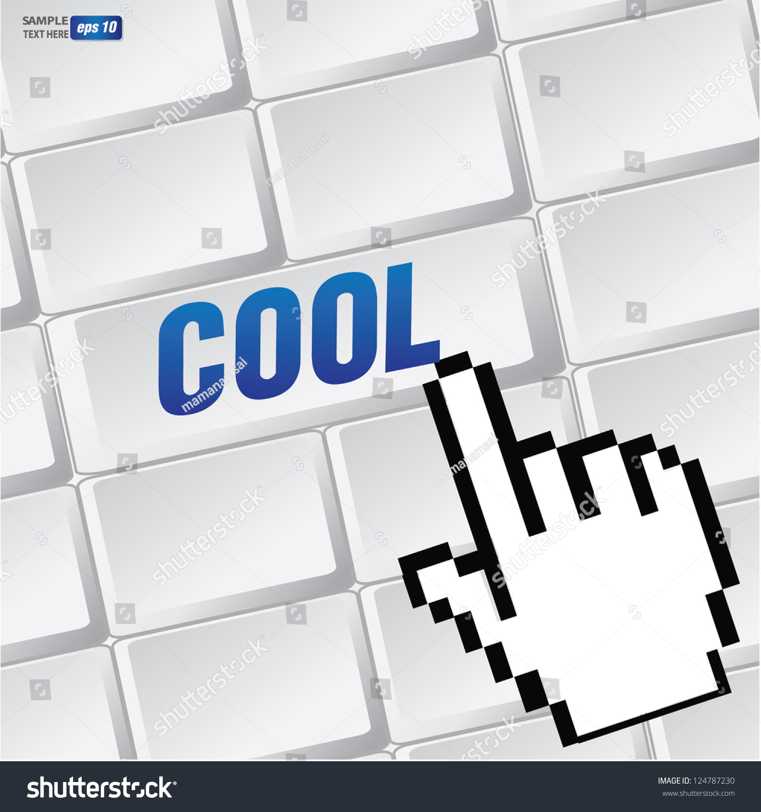 Cool Symbol On Keyboardvector Stock Vector (Royalty Free) 124787230 ...