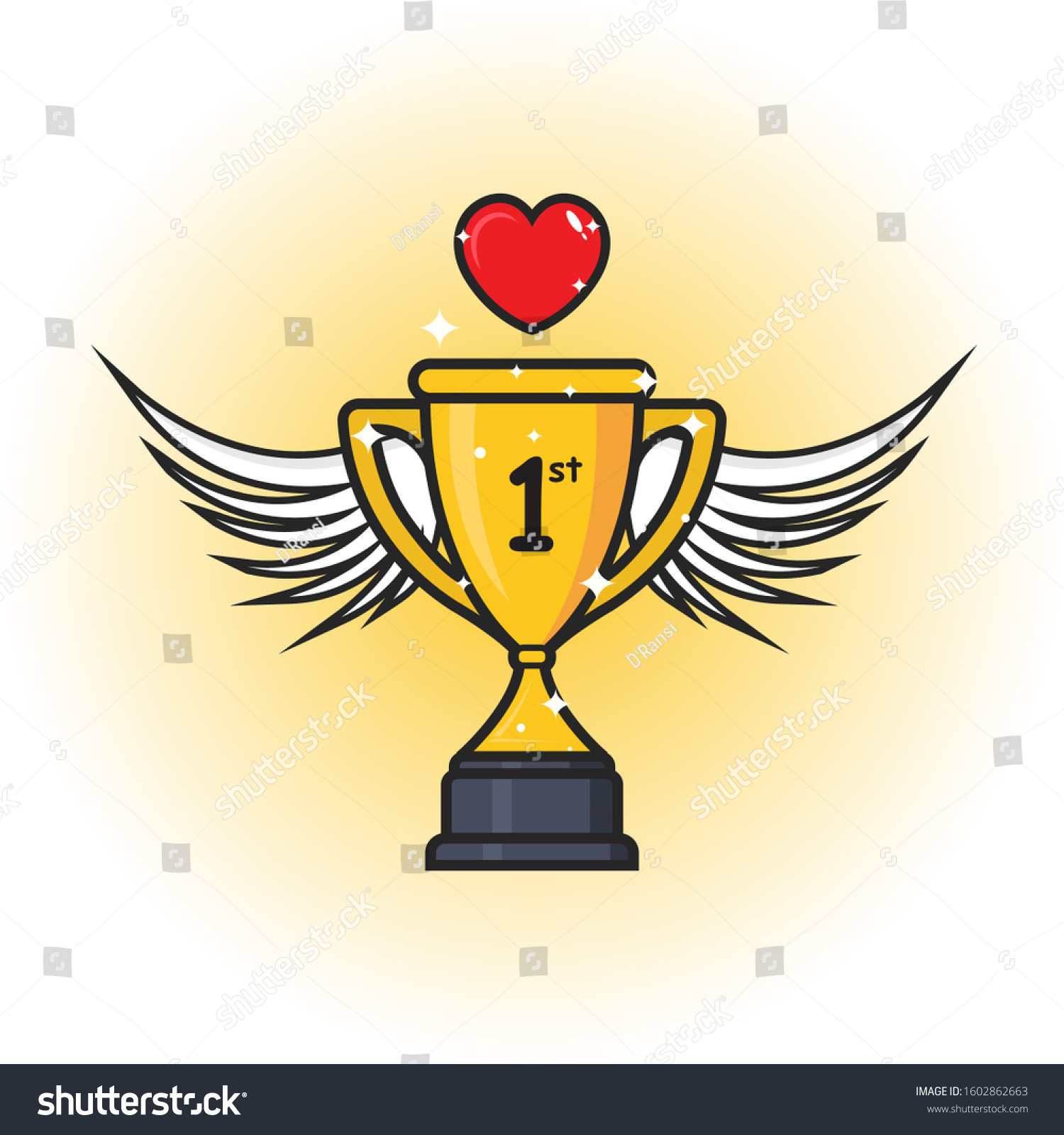 Cool Trophy Vector Love Cup Trophy Stock Vector (Royalty Free ...