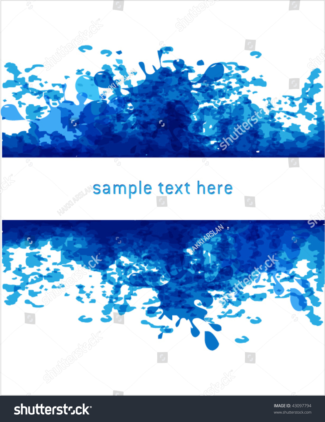 Cool Water Splash Banner: เวกเตอร์สต็อก (ปลอดค่าลิขสิทธิ์) 43097794 ...
