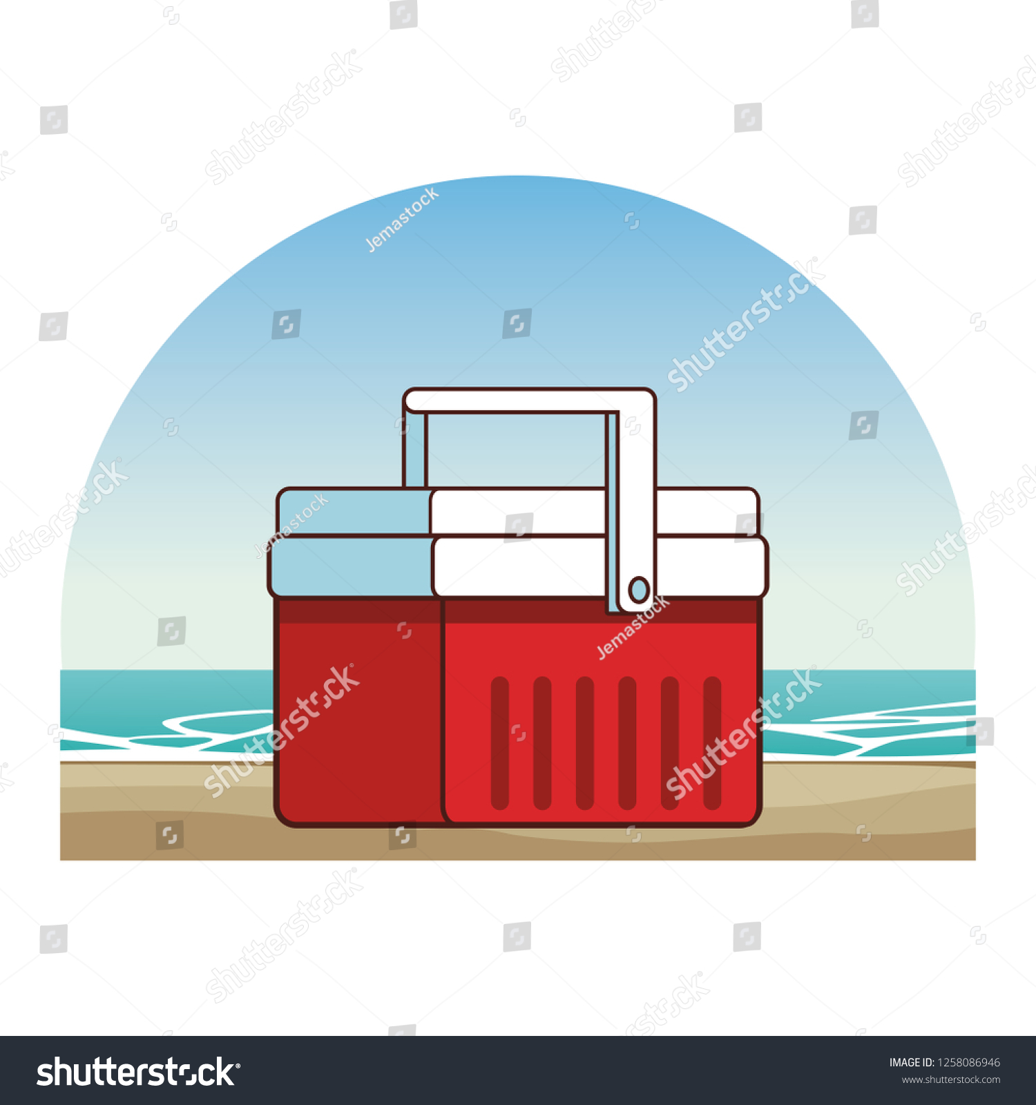 Cooler Container Cartoon Stock Vector (Royalty Free) 1258086946 ...