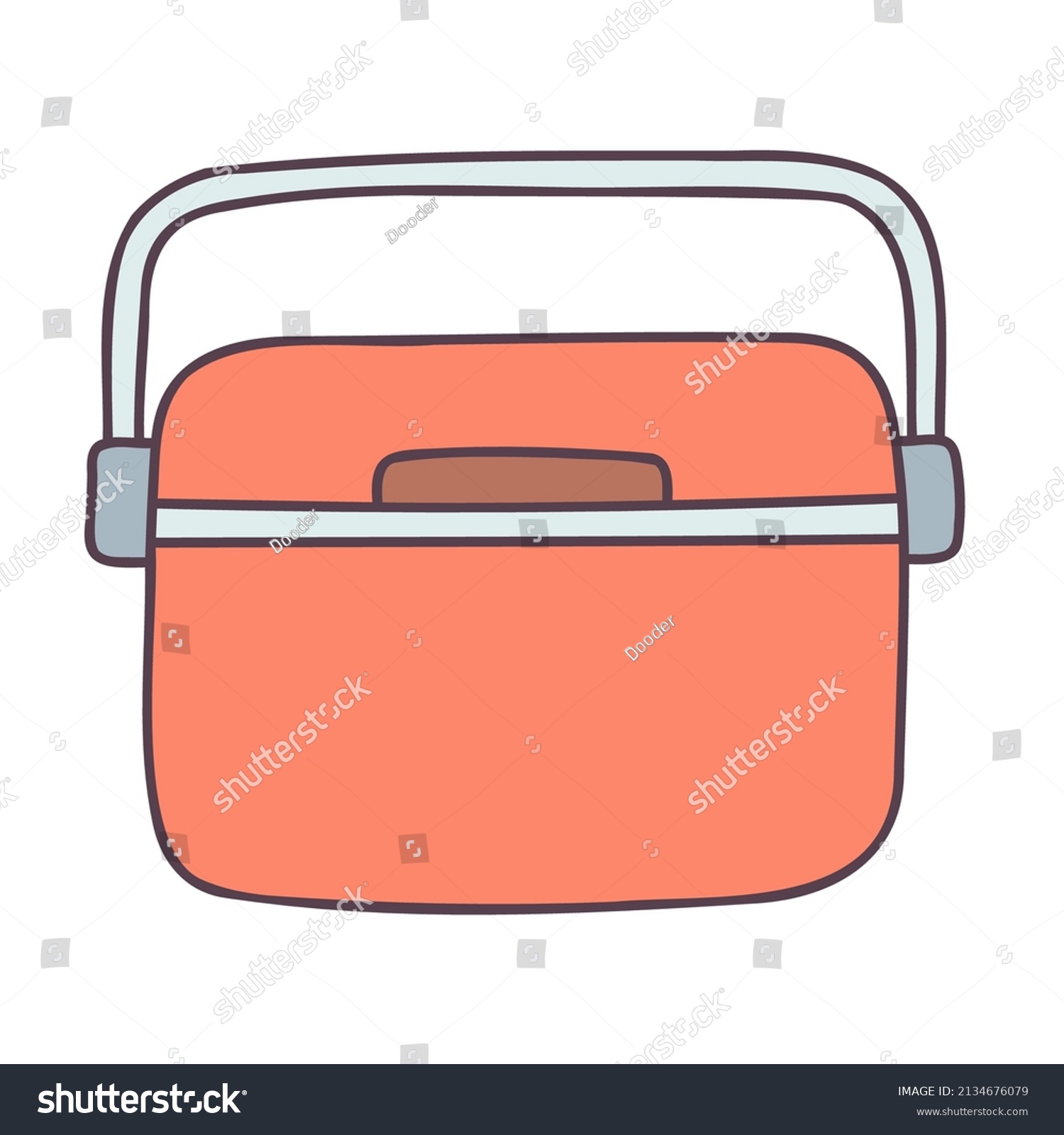 Cooler Hand Drawn Doodle Icon Stock Vector (Royalty Free) 2134676079