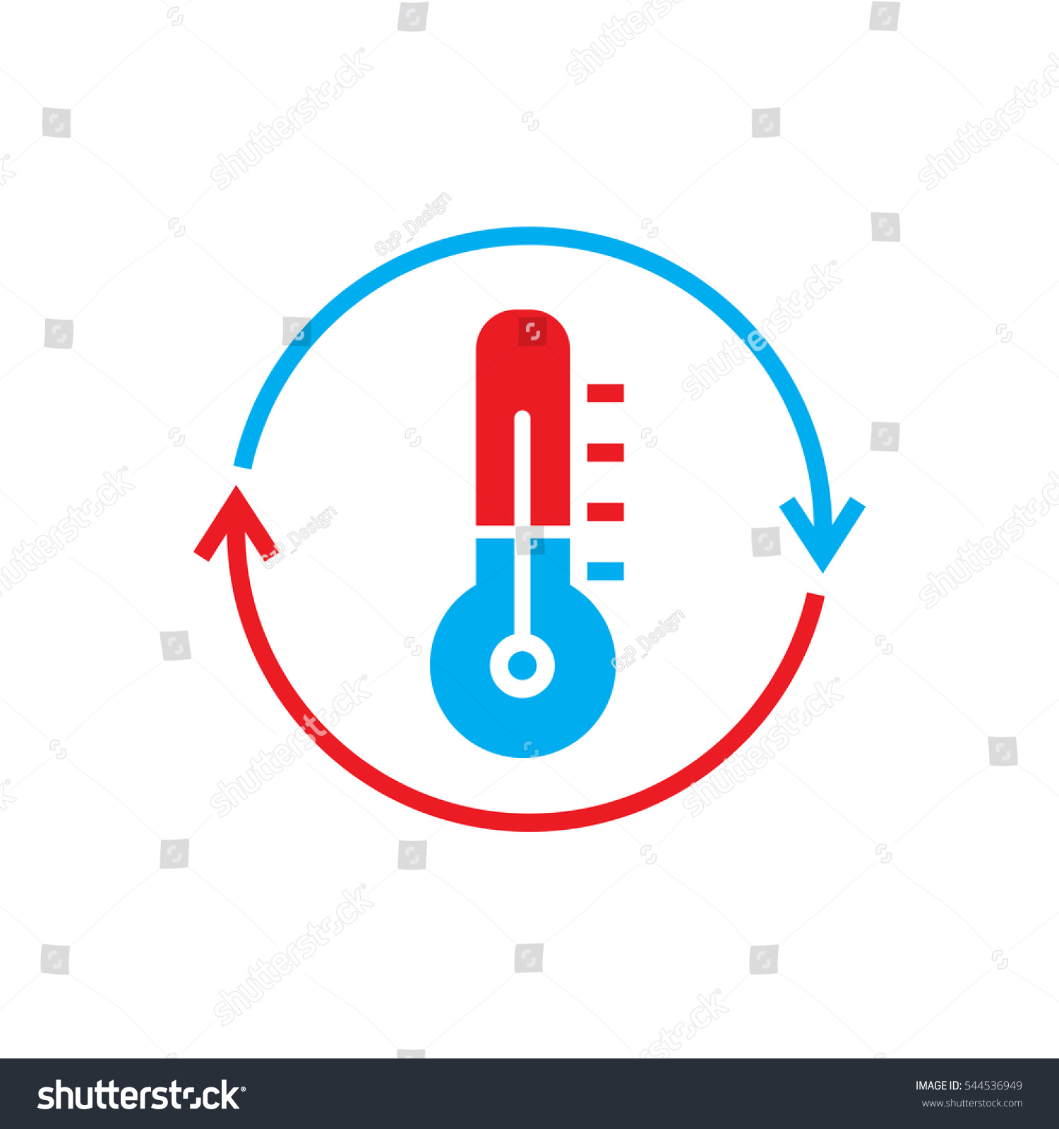 Cooling Heating Systems Logo Vector Illustration Stock Vector (Royalty ...
