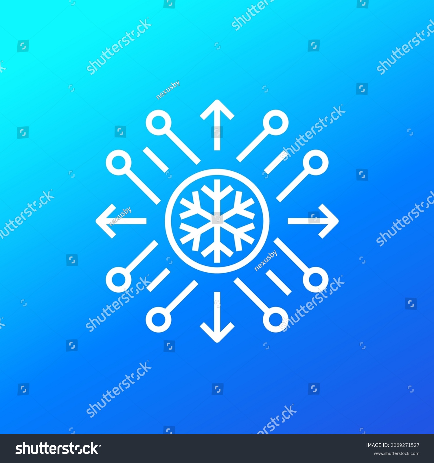 Cooling Freezing Icon Vector Art Stock Vector (Royalty Free) 2069271527 ...