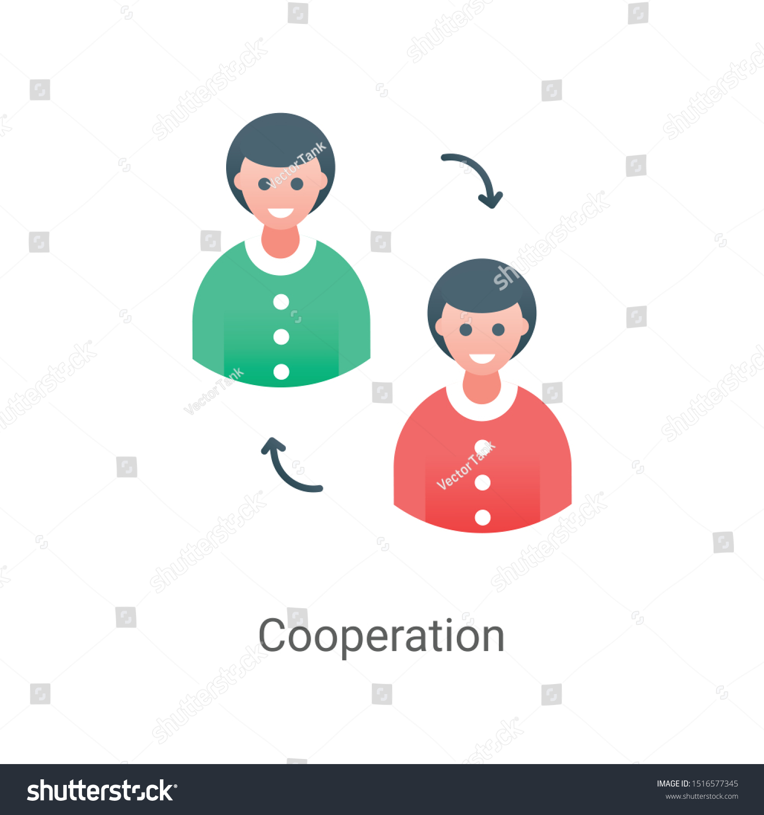Cooperation Business Concept Vector Stock Vector (Royalty Free) 1516577345