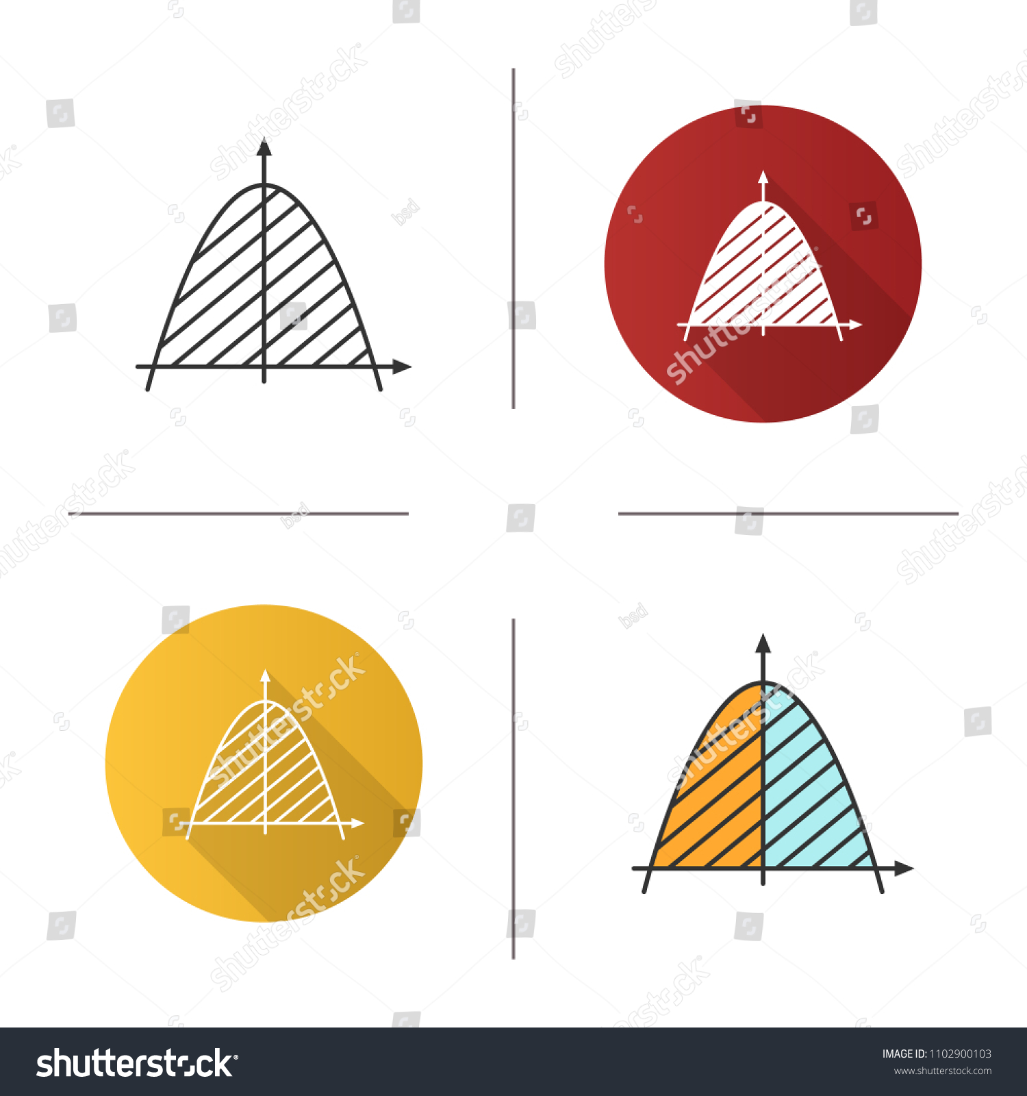 Coordinate System Icon Maths Analysis Parabola: vector de stock (libre ...