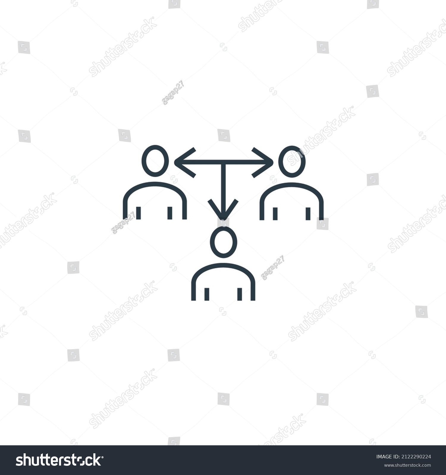 Coordinating People Icons Symbol Vector Elements Stock Vector (Royalty ...