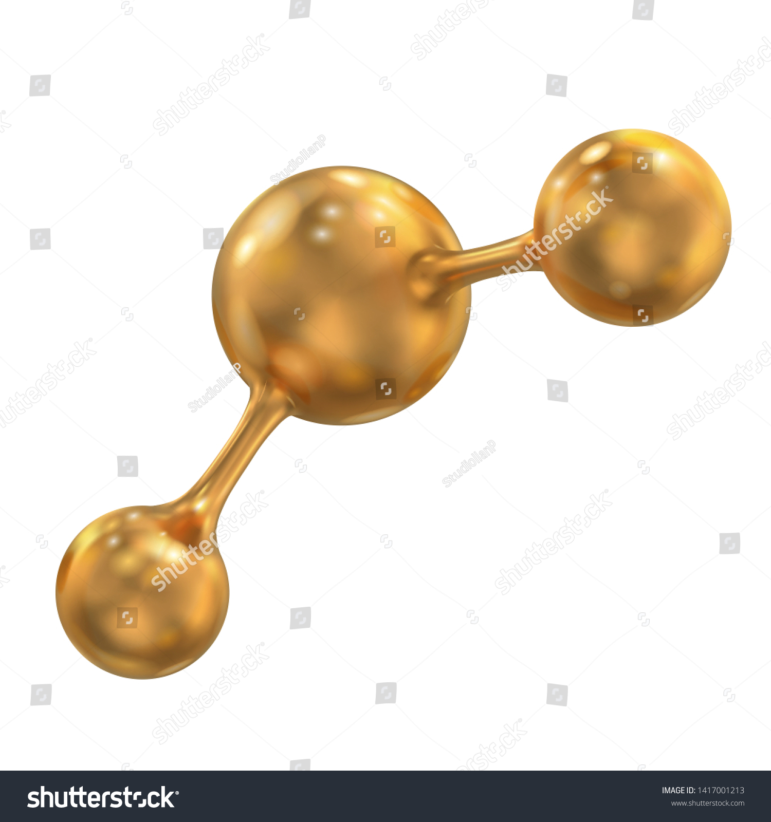 Copper Molecule Model Vector Illustration Isolated: vector de stock ...