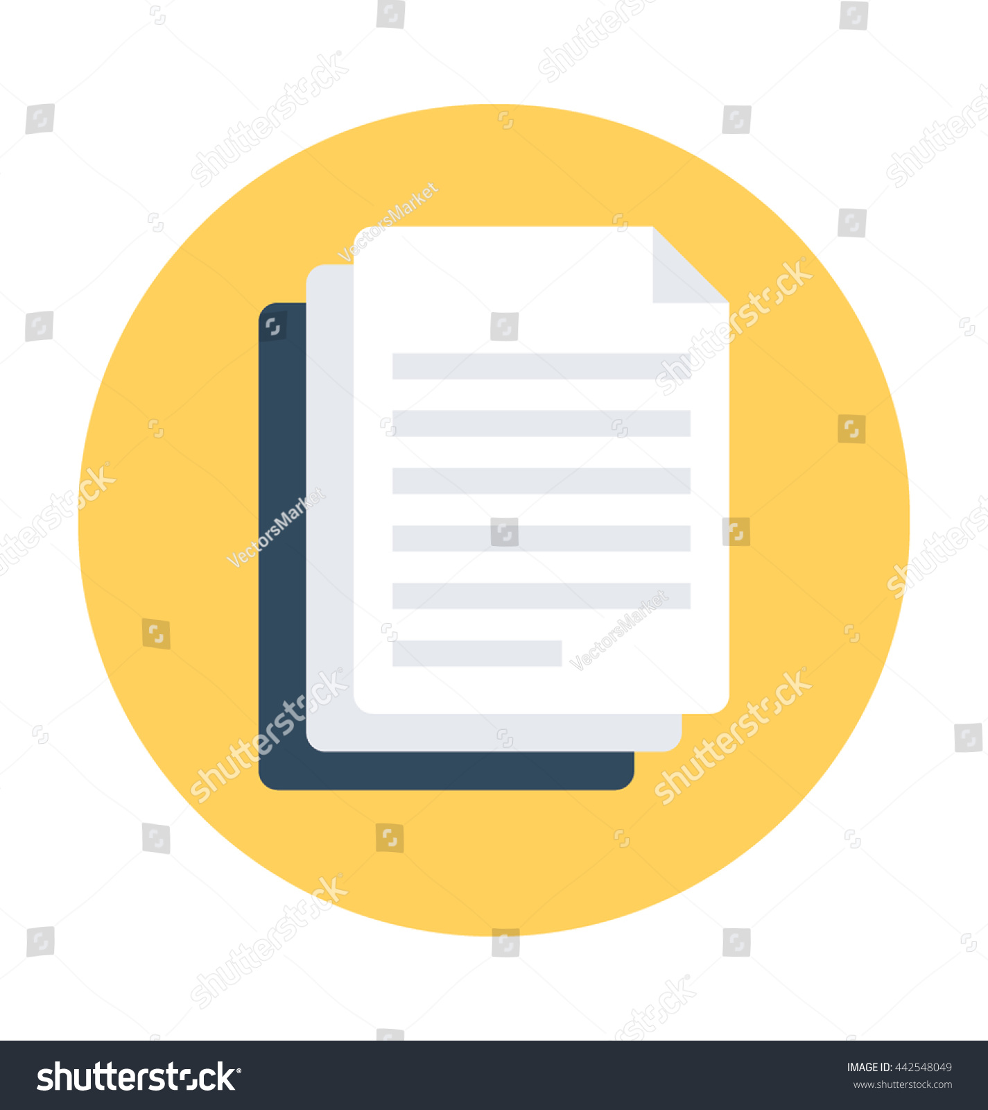 Copy Files Vector Icon Stock Vector (Royalty Free) 442548049