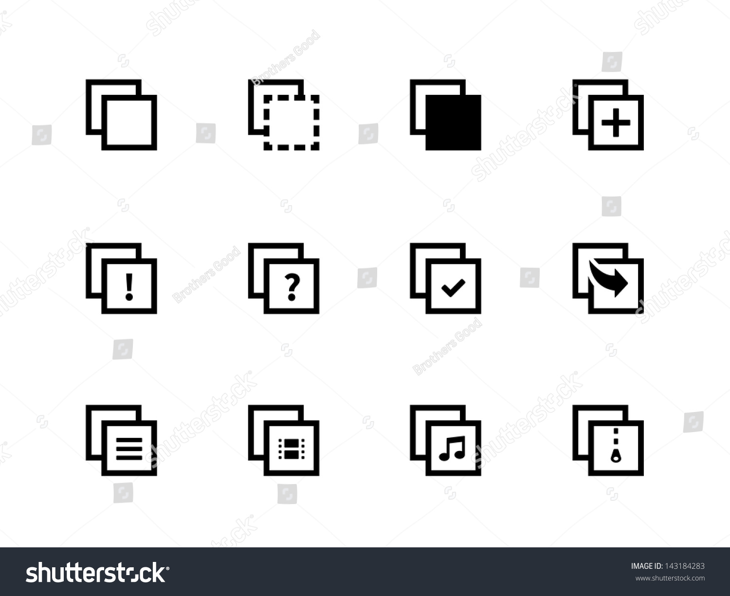 Copy Paste Icons Apps Presentations Web Stock Vector (Royalty Free ...
