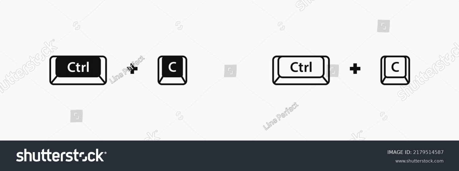 Copy Shortcut Vector Illustration Ctrlc Flt Stock Vector (Royalty Free ...