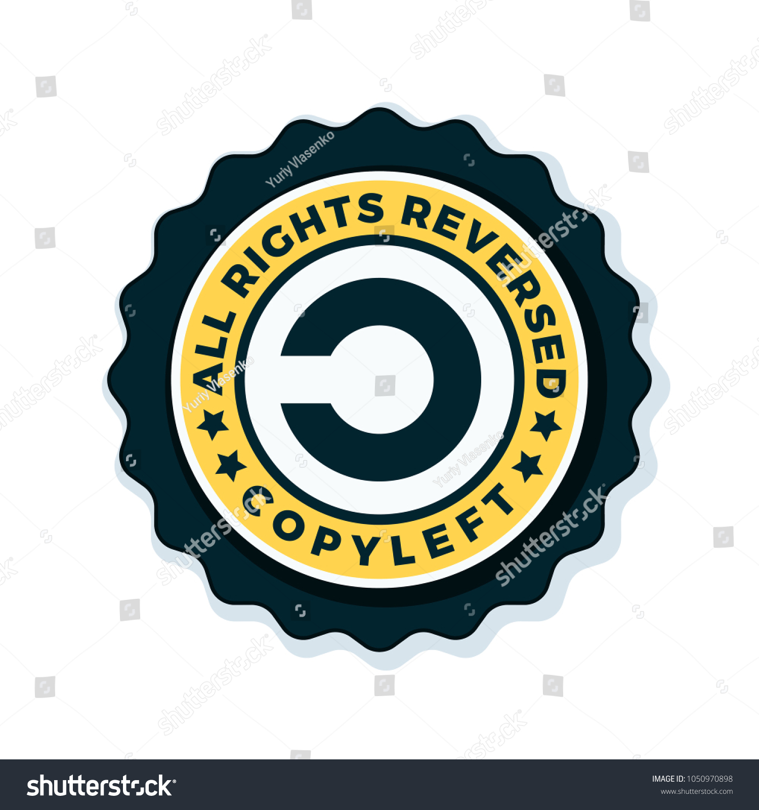Copyleft All Right Reversed Illustration Stock Vector (Royalty Free ...