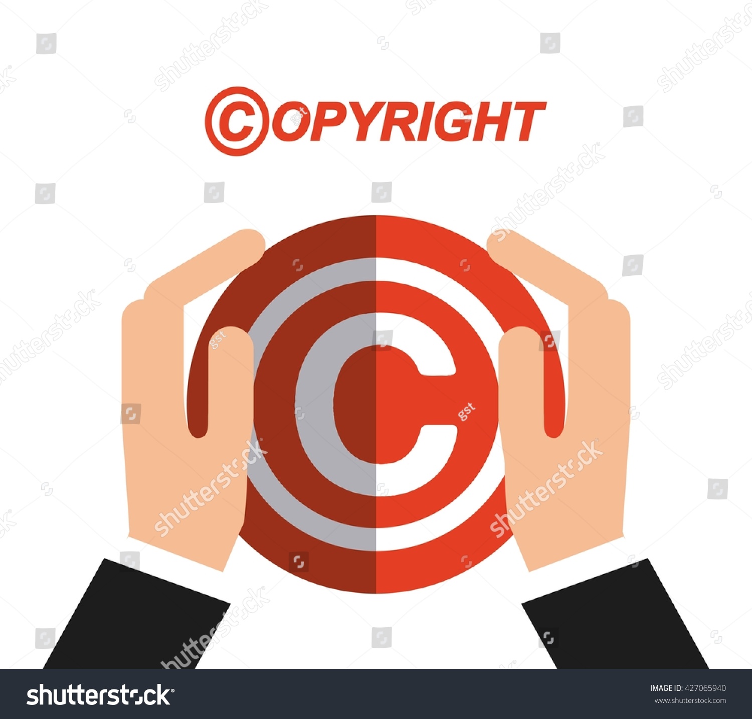 Copyright Concept Design Stock Vector (Royalty Free) 427065940