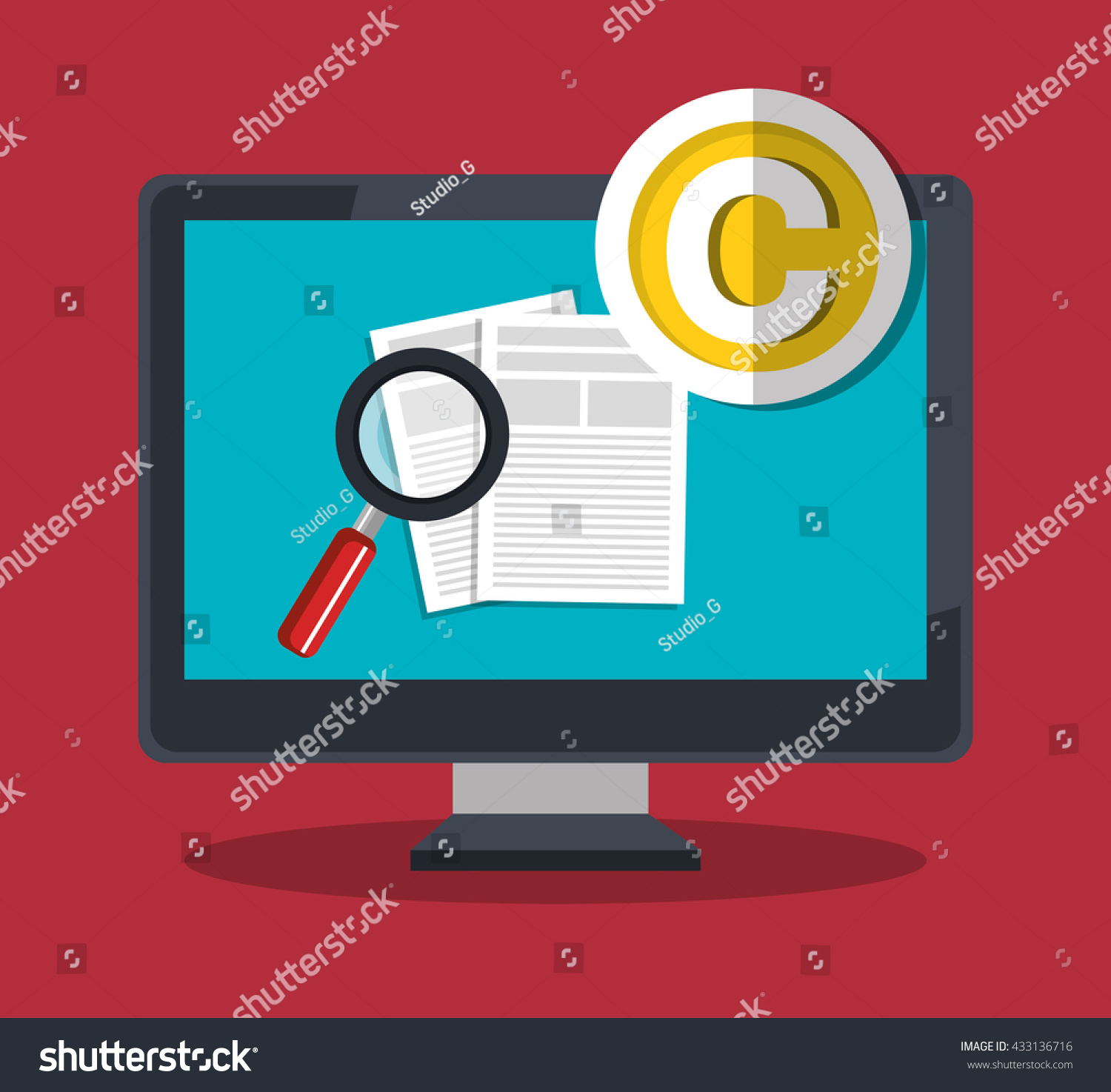 Copyright Symbol Design Stock Vector (Royalty Free) 433136716 ...