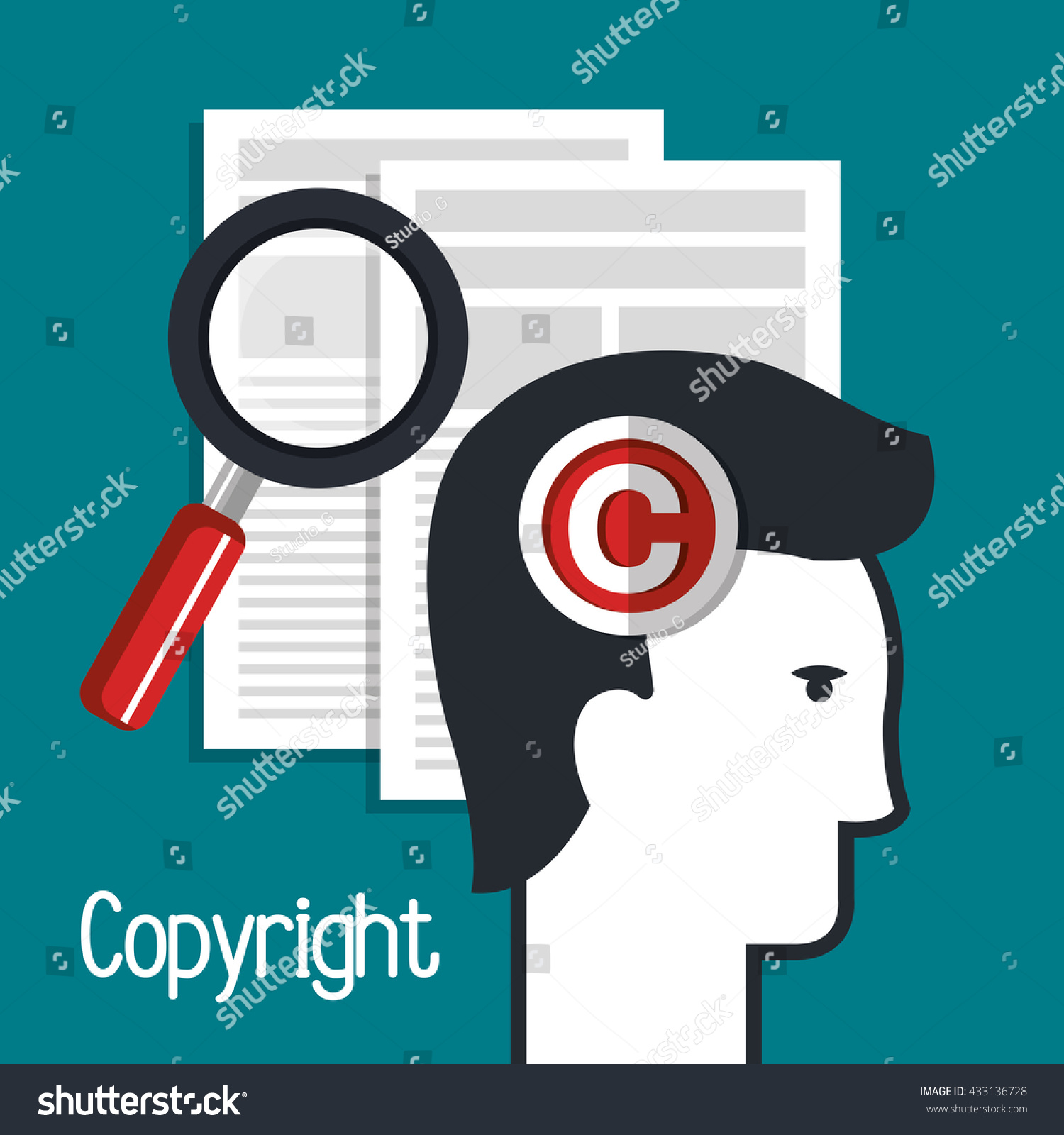 Copyright Symbol Design Stock Vector (Royalty Free) 433136728 ...
