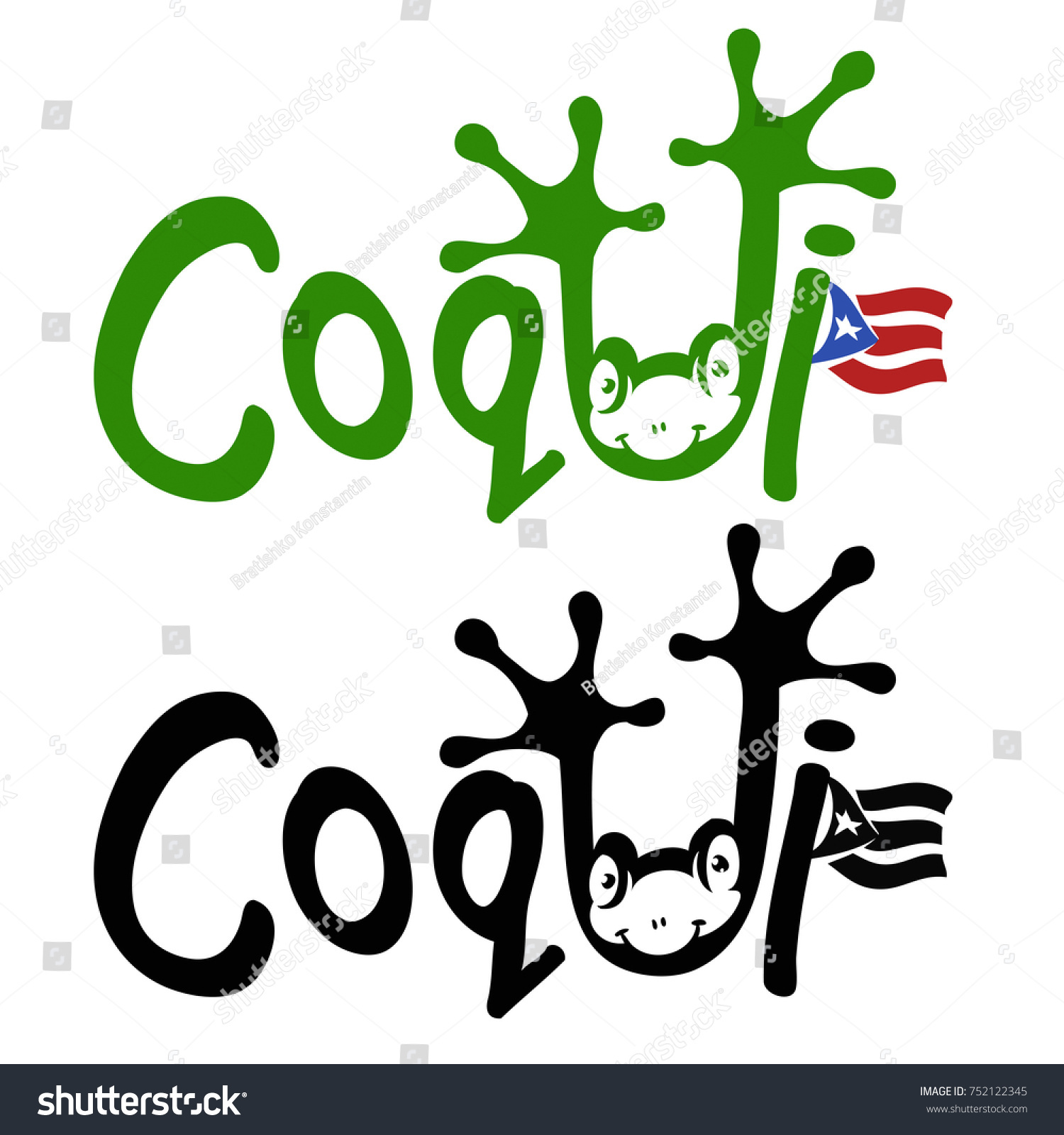 Coqui Frog Logo Stock Vector (Royalty Free) 752122345