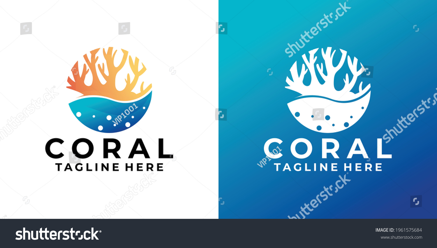 Coral Logo Icon Vector Isolated Stock Vector (Royalty Free) 1961575684 ...