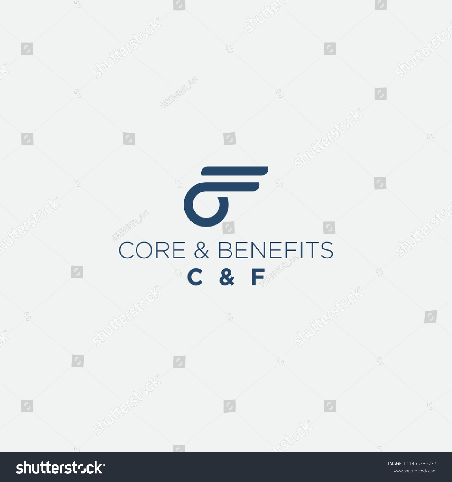 Core Benefits Logo Initial Stock Vector (Royalty Free) 1455386777