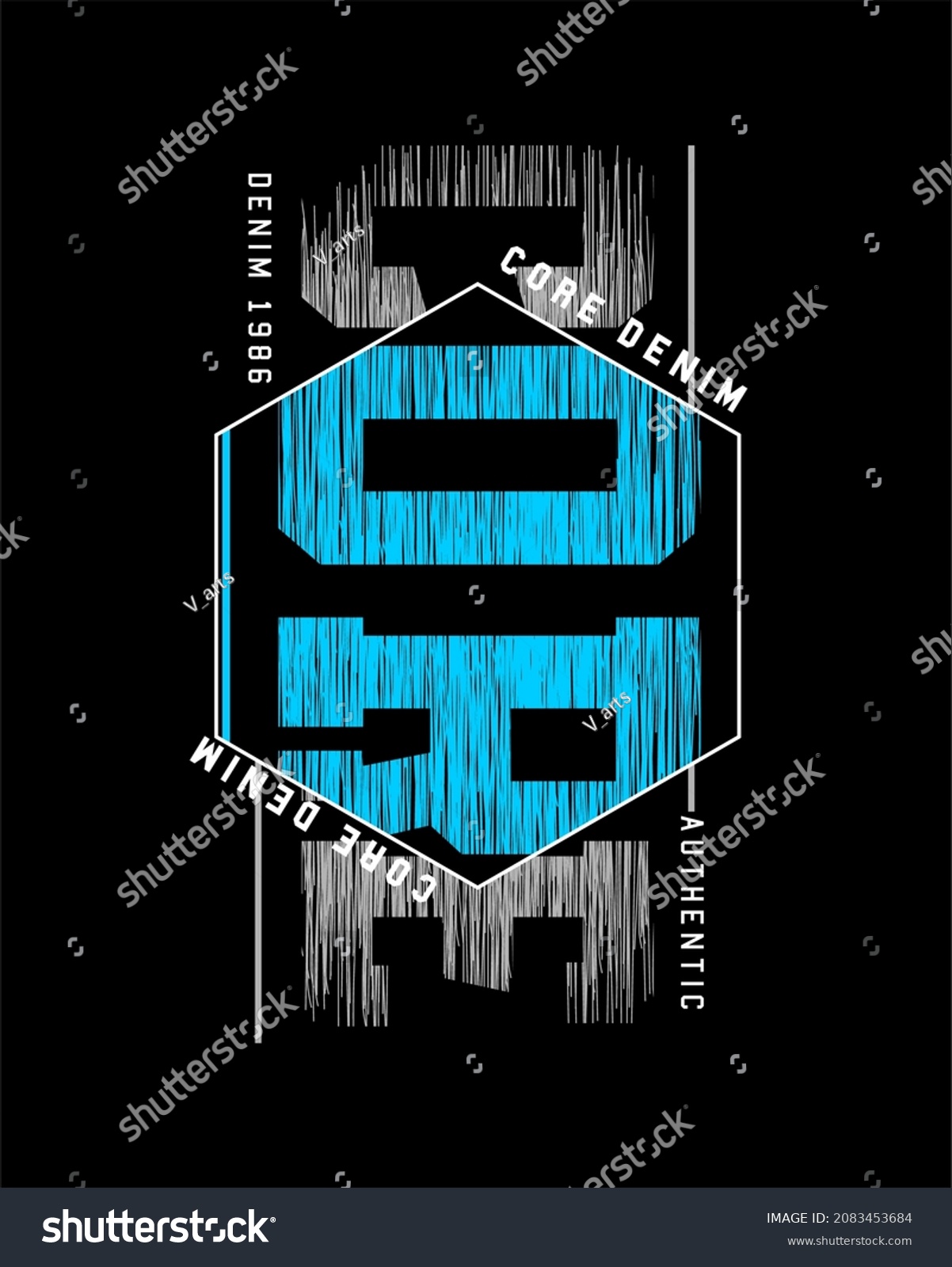 Core Design Blue Typography Graphic Vector Stock Vector (Royalty Free ...
