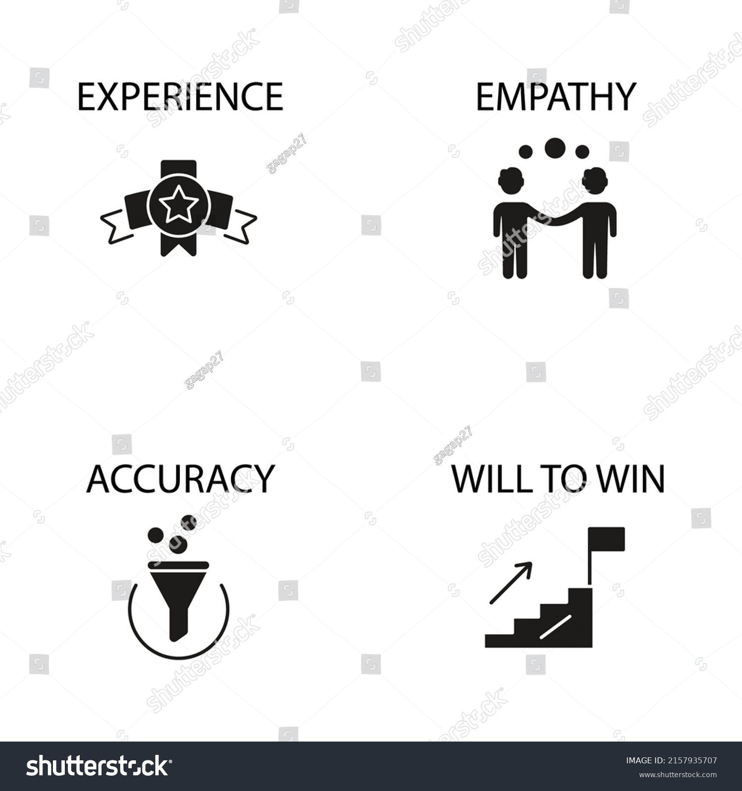 Core Values Icons Set Core Values Stock Vector (Royalty Free ...
