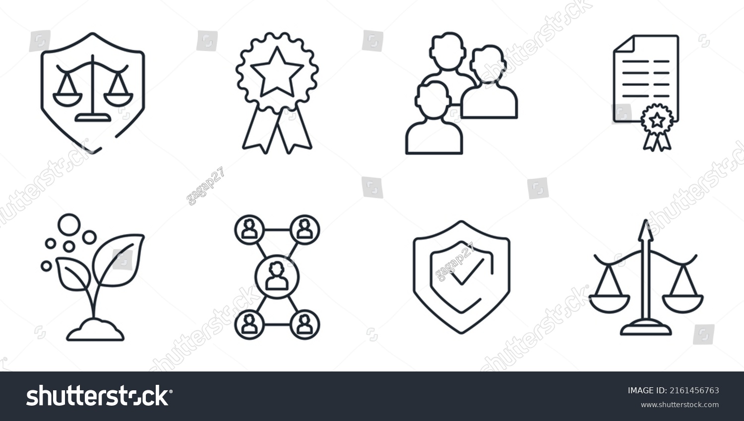 Core Values Icons Set Core Values Stock Vector (Royalty Free ...