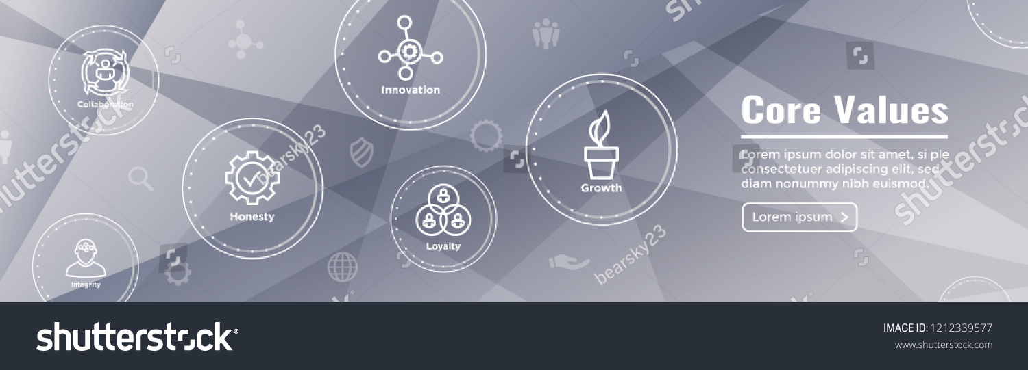 Core Values Web Header Banner Image: Stock-Vektorgrafik (Lizenzfrei ...
