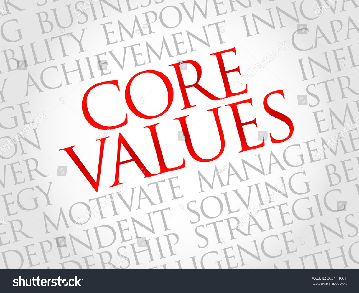 Core Values Word Cloud Business Concept Stock Vector (Royalty Free ...