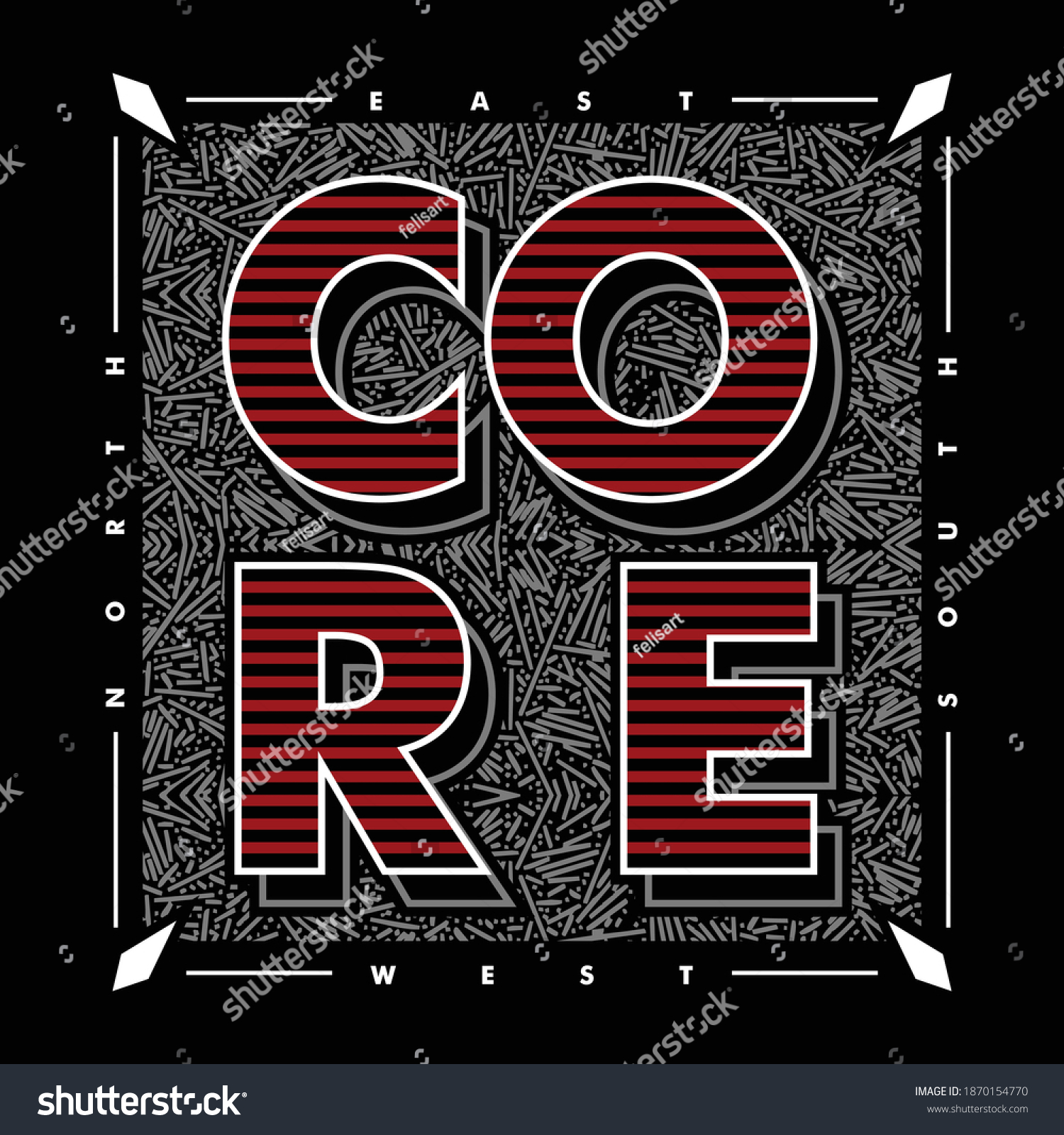 Core Vector Typography Illustration Design Print Stock Vector (Royalty ...