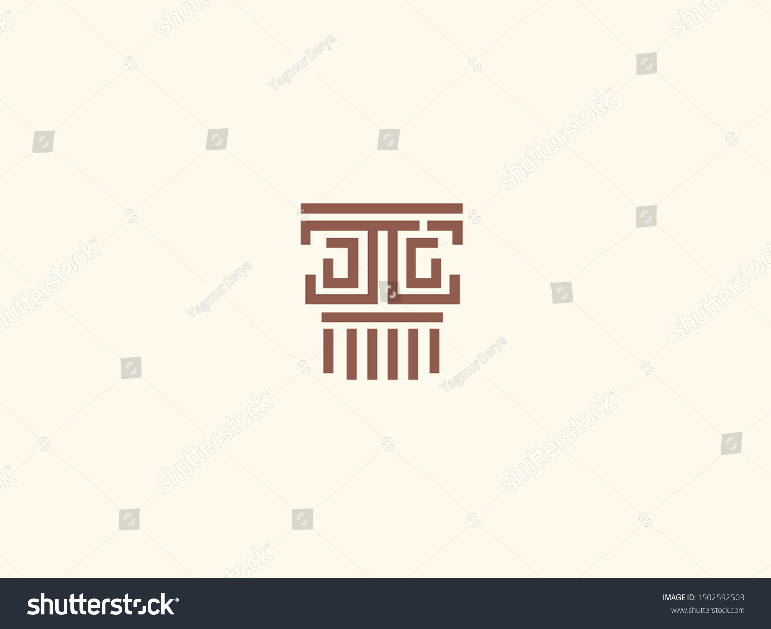 Corinthian Column Logo Vector Icon Stock Vector (Royalty Free) 1502592503