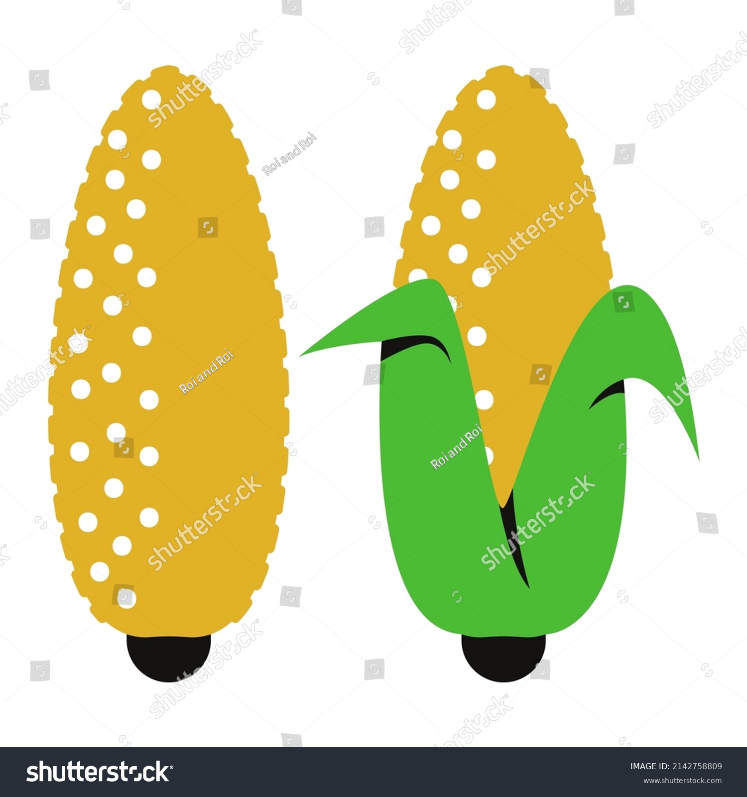 Corn Cob Vector Simple Illustration Isolated Stock Vector (Royalty Free ...