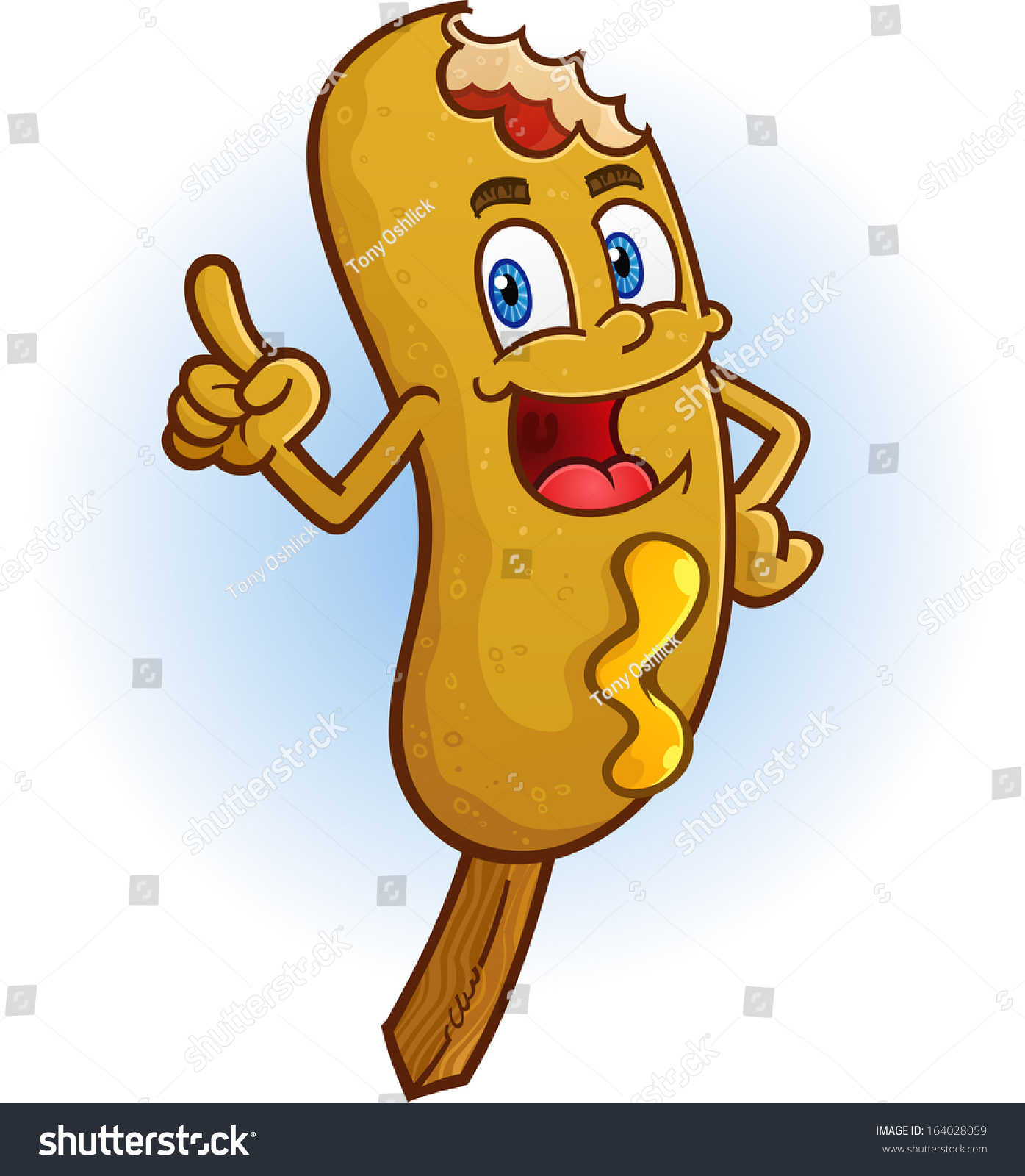 Corn Dog Cartoon Character Stock Vector Illustration 164028059 ...