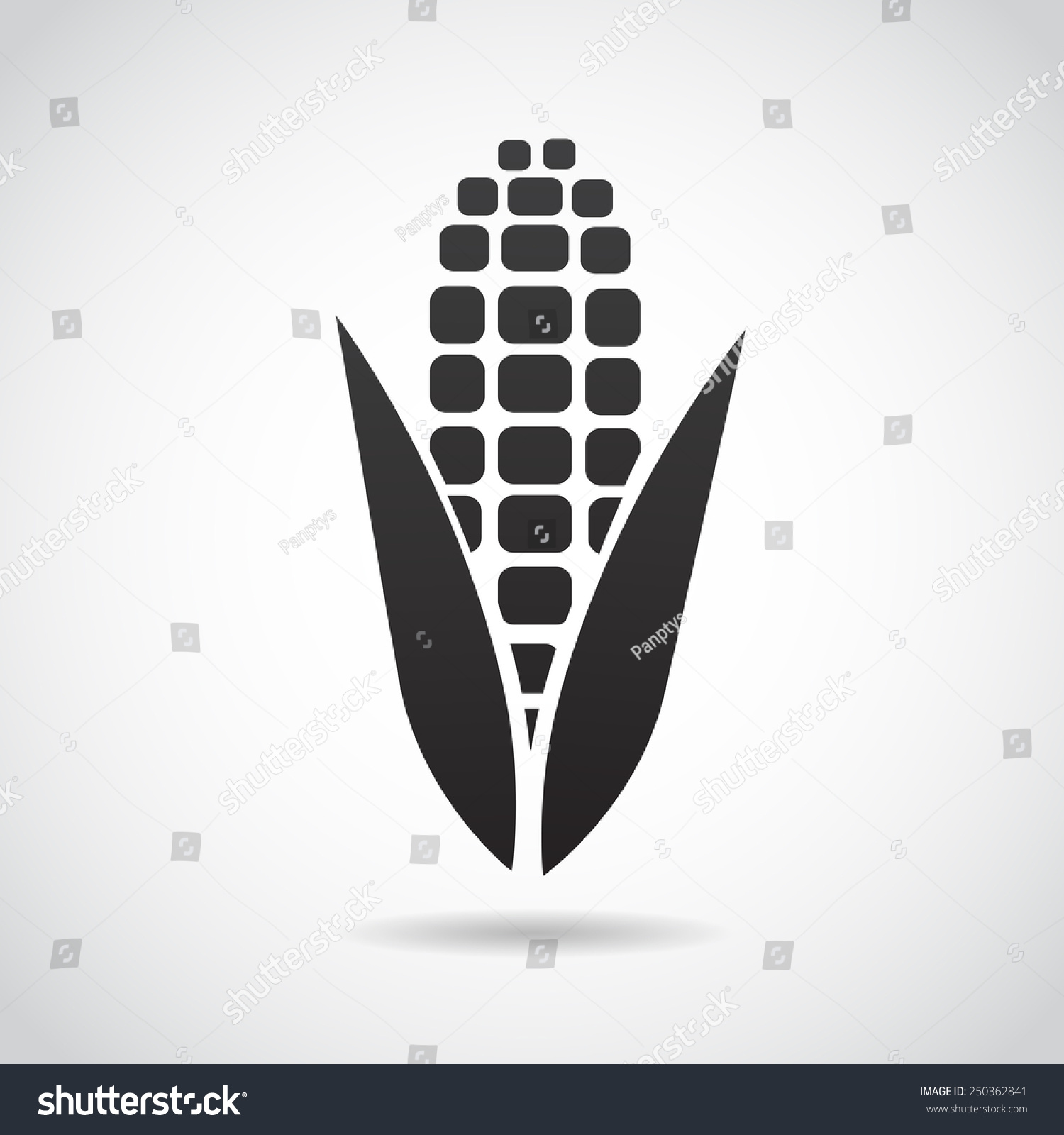 Corn Icon Isolated On White Background Stock Vector (Royalty Free ...