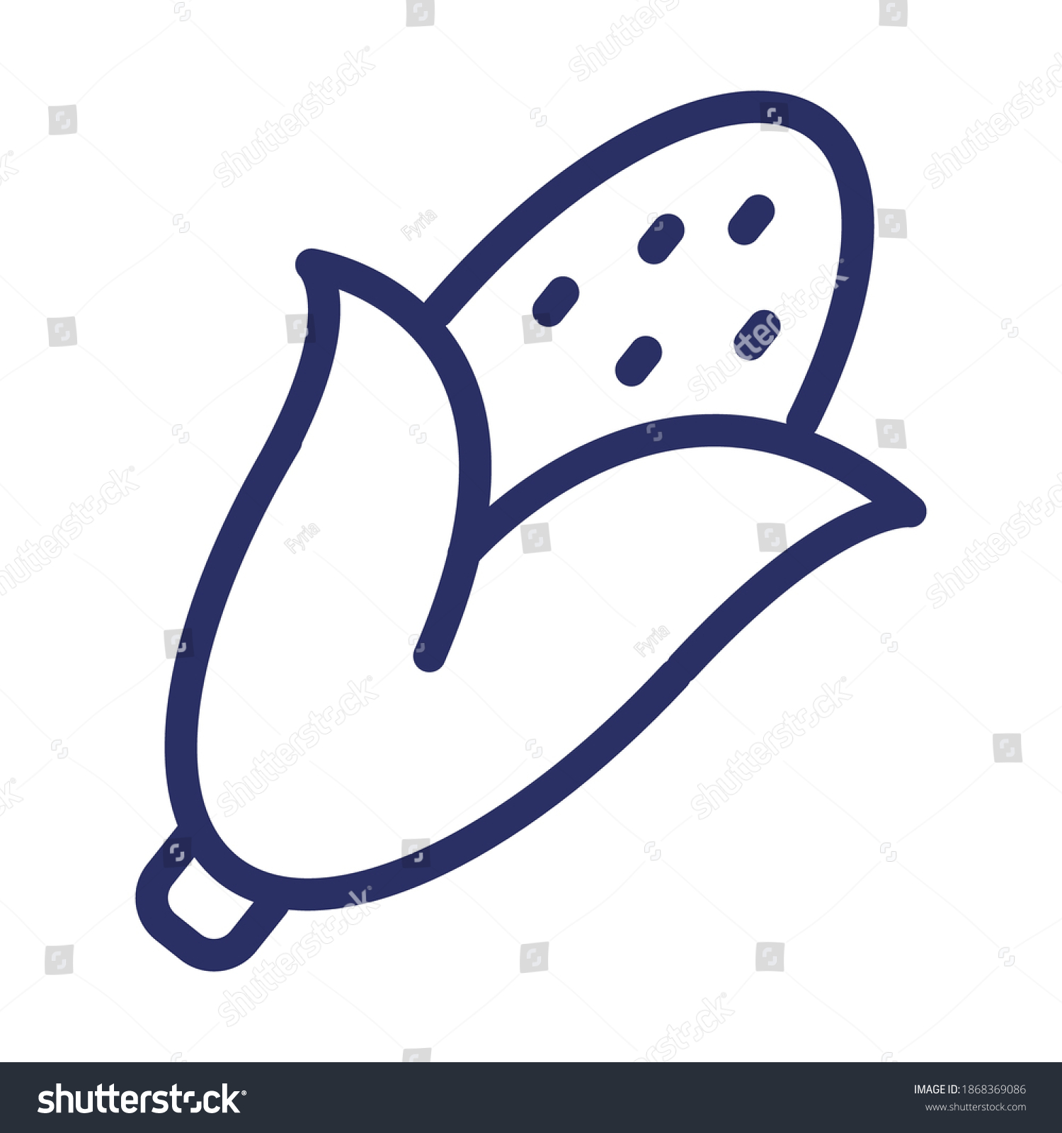 Corn Icon Outline Vector Illustration Stock Vector (Royalty Free ...