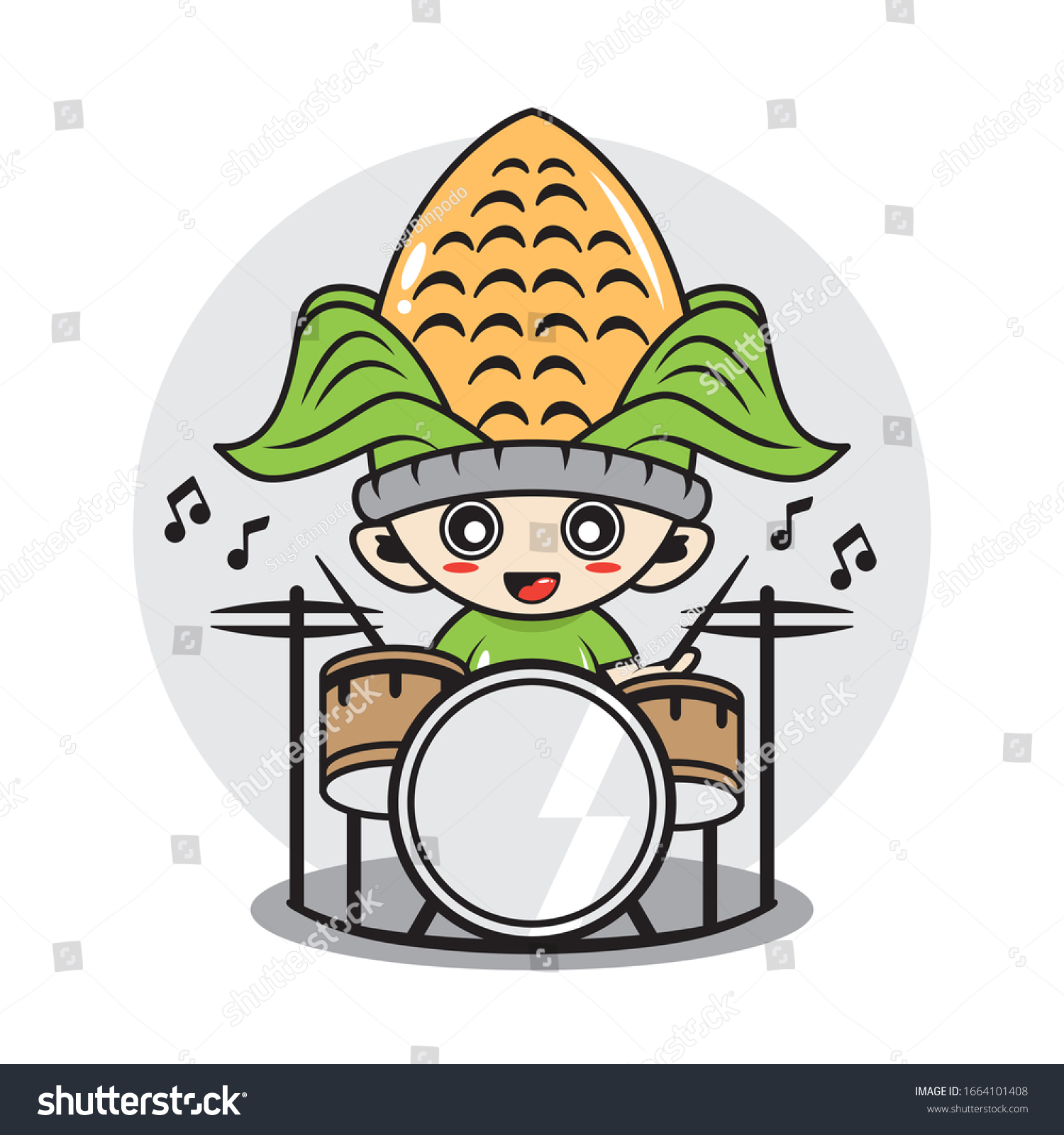 Corn Mascot Cute Characters Activity Illustration Stock Vector (Royalty ...