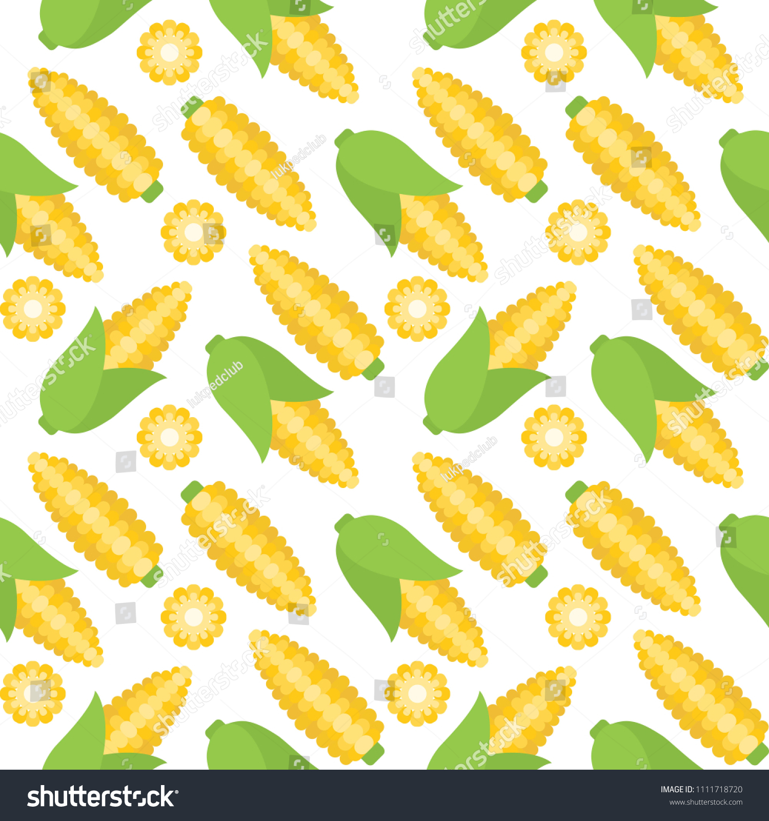 Corn Seamless Pattern Wallpaper Wrapping Paper Stock Vector (Royalty ...
