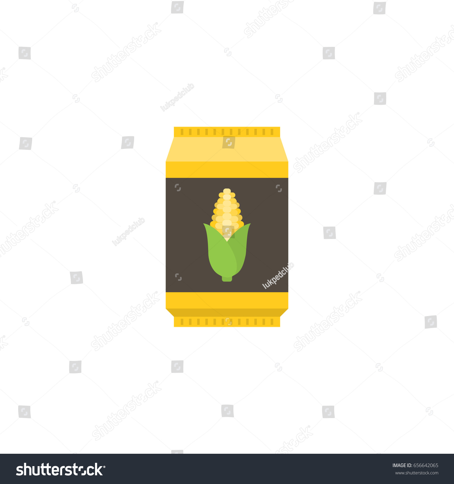 Corn Starch Paper Package Flat Design Stock Vector (Royalty Free ...