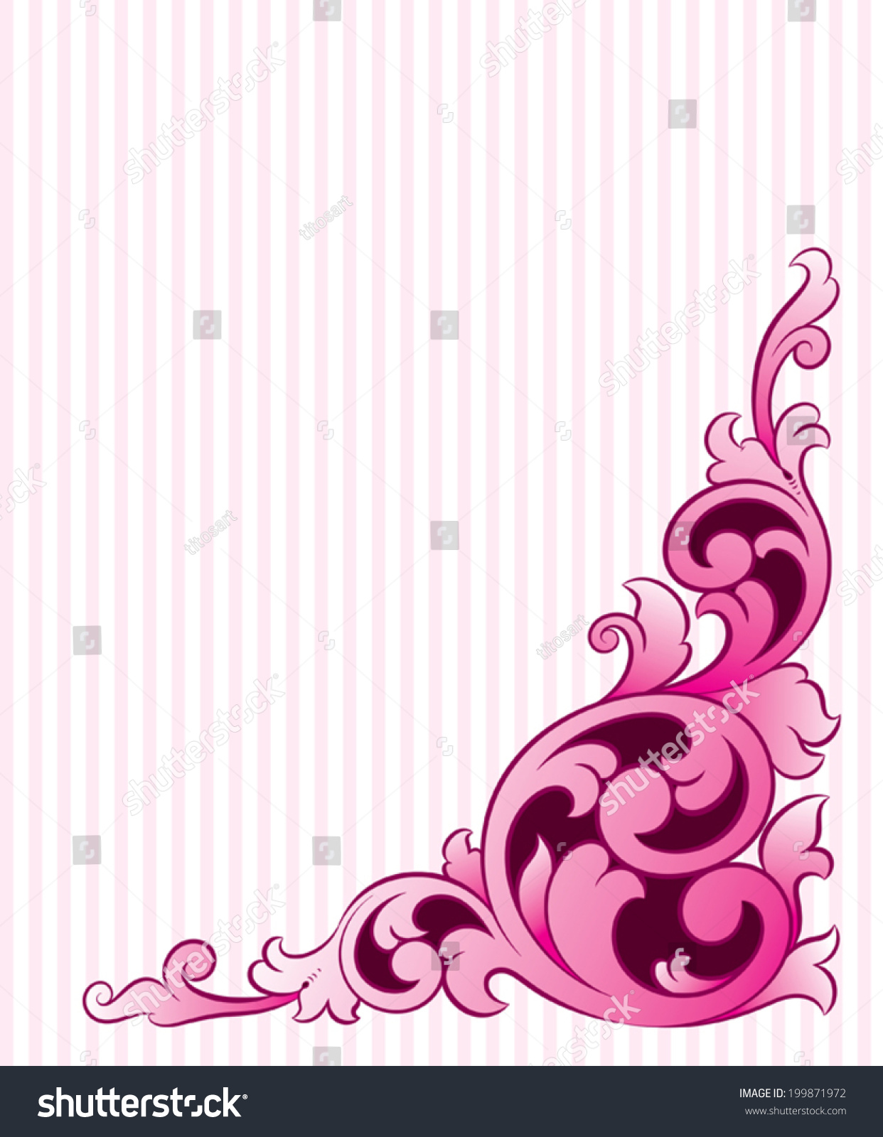 Corner Design Element Scrollwork Vector Illustration: vector de stock ...
