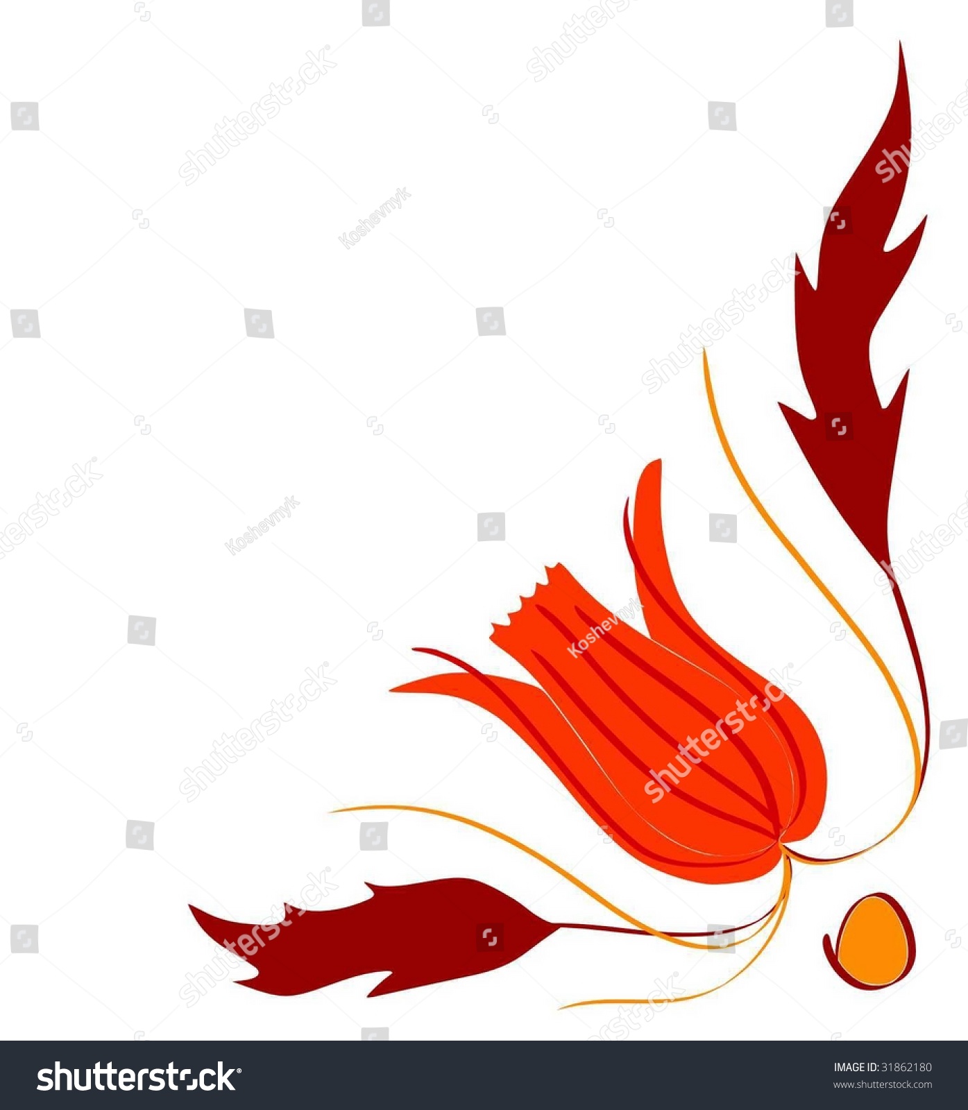 Corner Floral Design Stock Vector (Royalty Free) 31862180 | Shutterstock