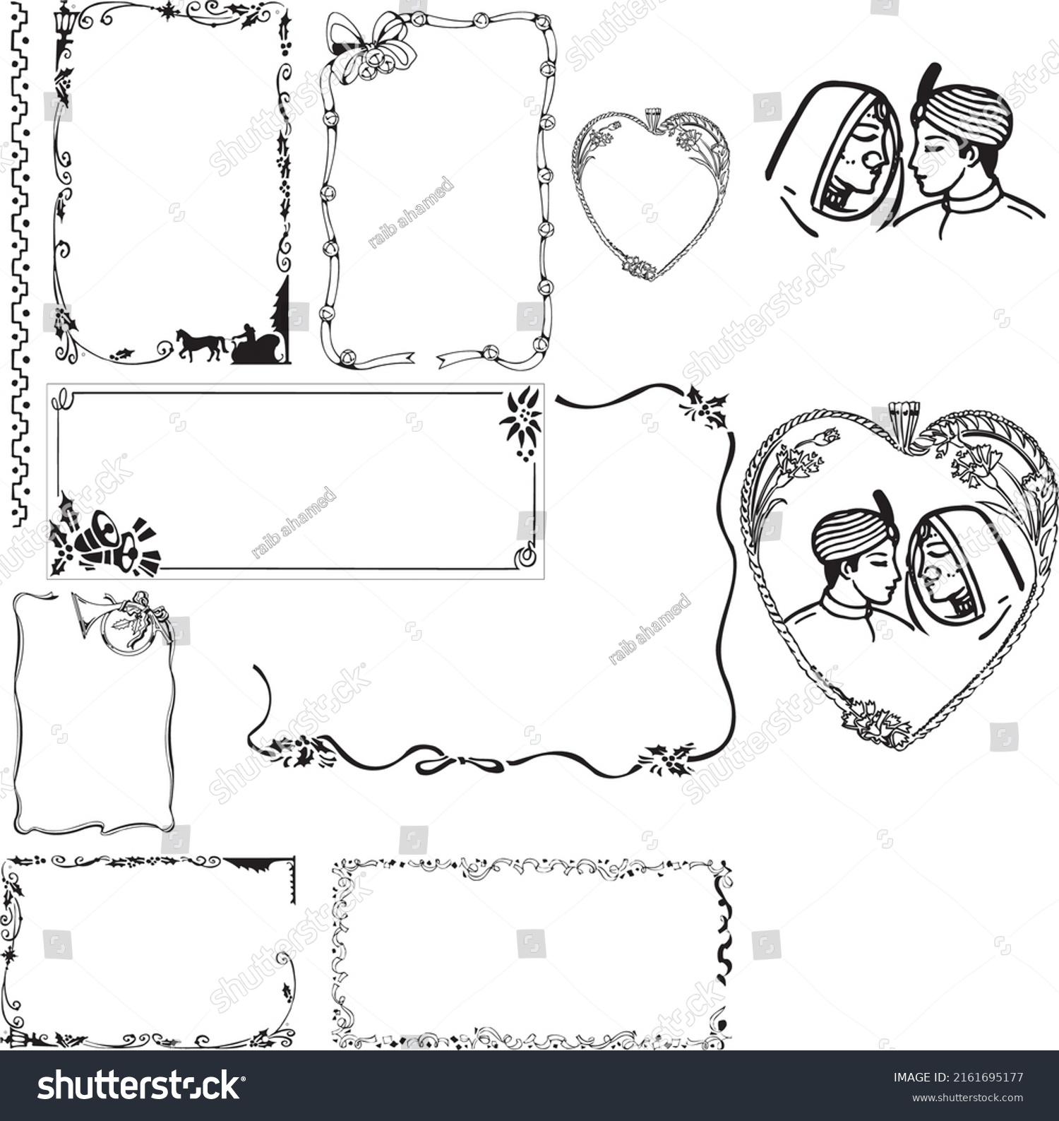 Corner Frame Line Decorative Calligraphic Design Stock Vector (Royalty ... Corner Frame Line Decorative Calligraphic Design Stock Vector (Royalty ...