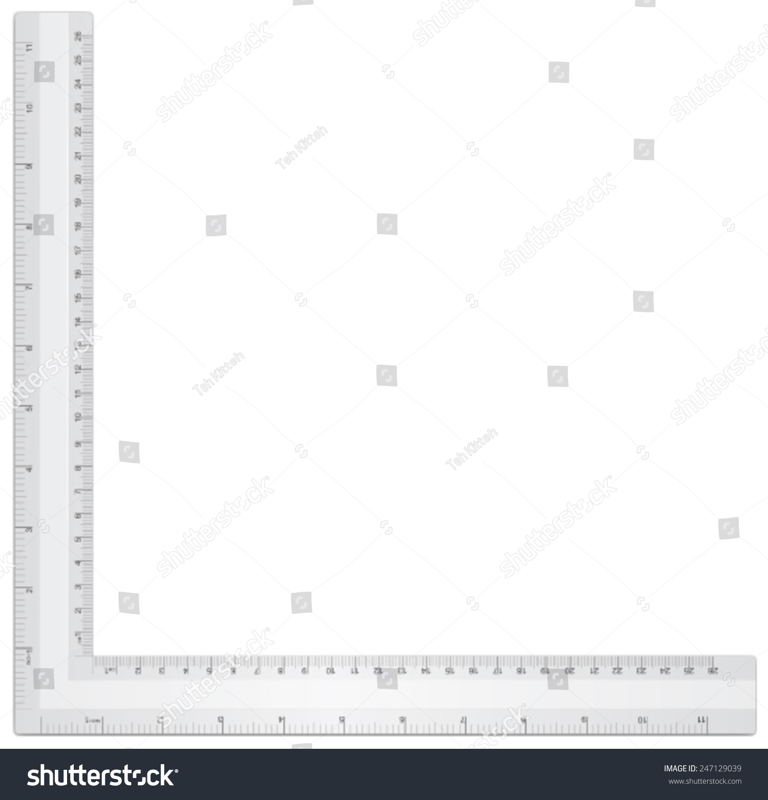Corner Ruler Vector Scale Isolated: เวกเตอร์สต็อก (ปลอดค่าลิขสิทธิ์ ...