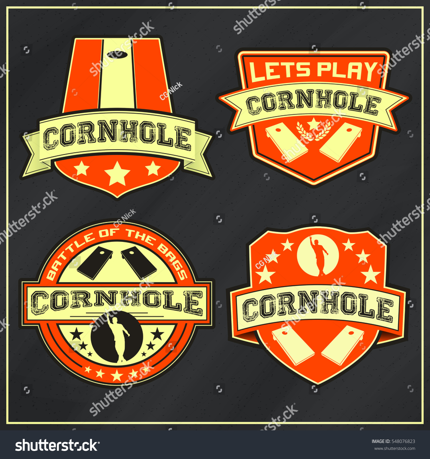Vektor Stok Logo Cornhole (Tanpa Royalti) 548076823 | Shutterstock