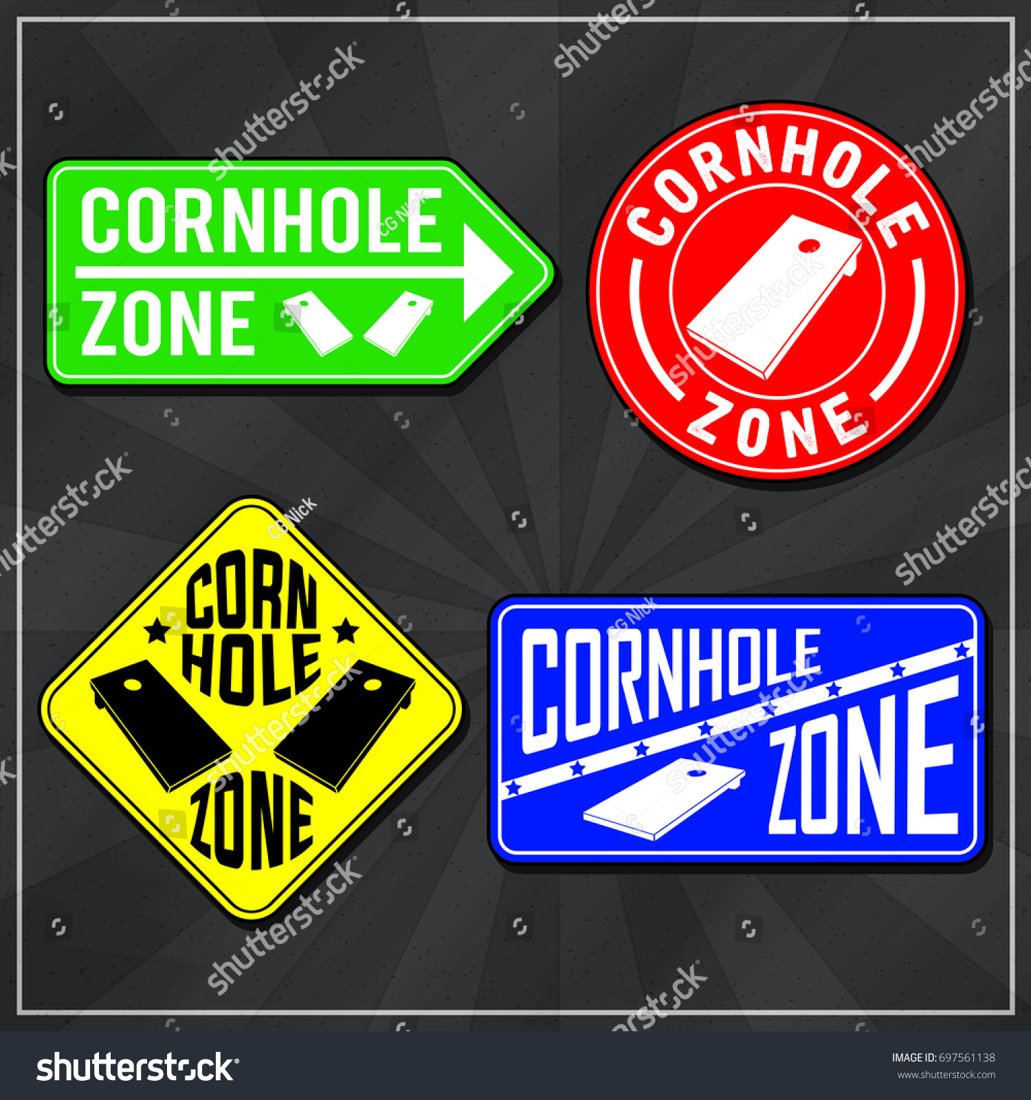 Cornhole Zone Logos Stock Vector (Royalty Free) 697561138 | Shutterstock