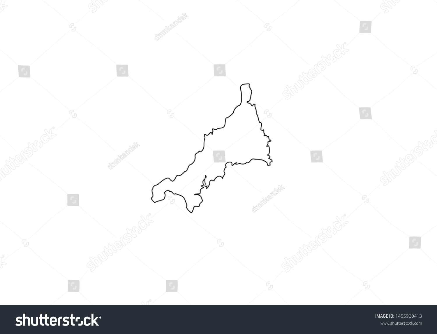 Cornwall County Outline Map England Region: เวกเตอร์สต็อก (ปลอดค่า ... Cornwall County Outline Map England Region: เวกเตอร์สต็อก (ปลอดค่า ...