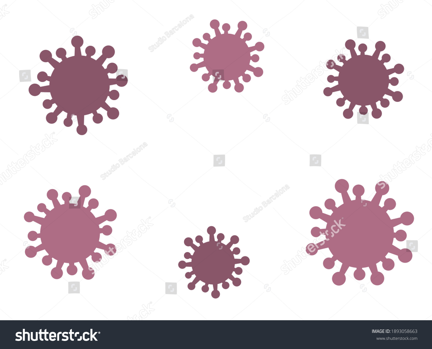 Coronavirus Virus Border Background Vector Illustration Stock Vector ...