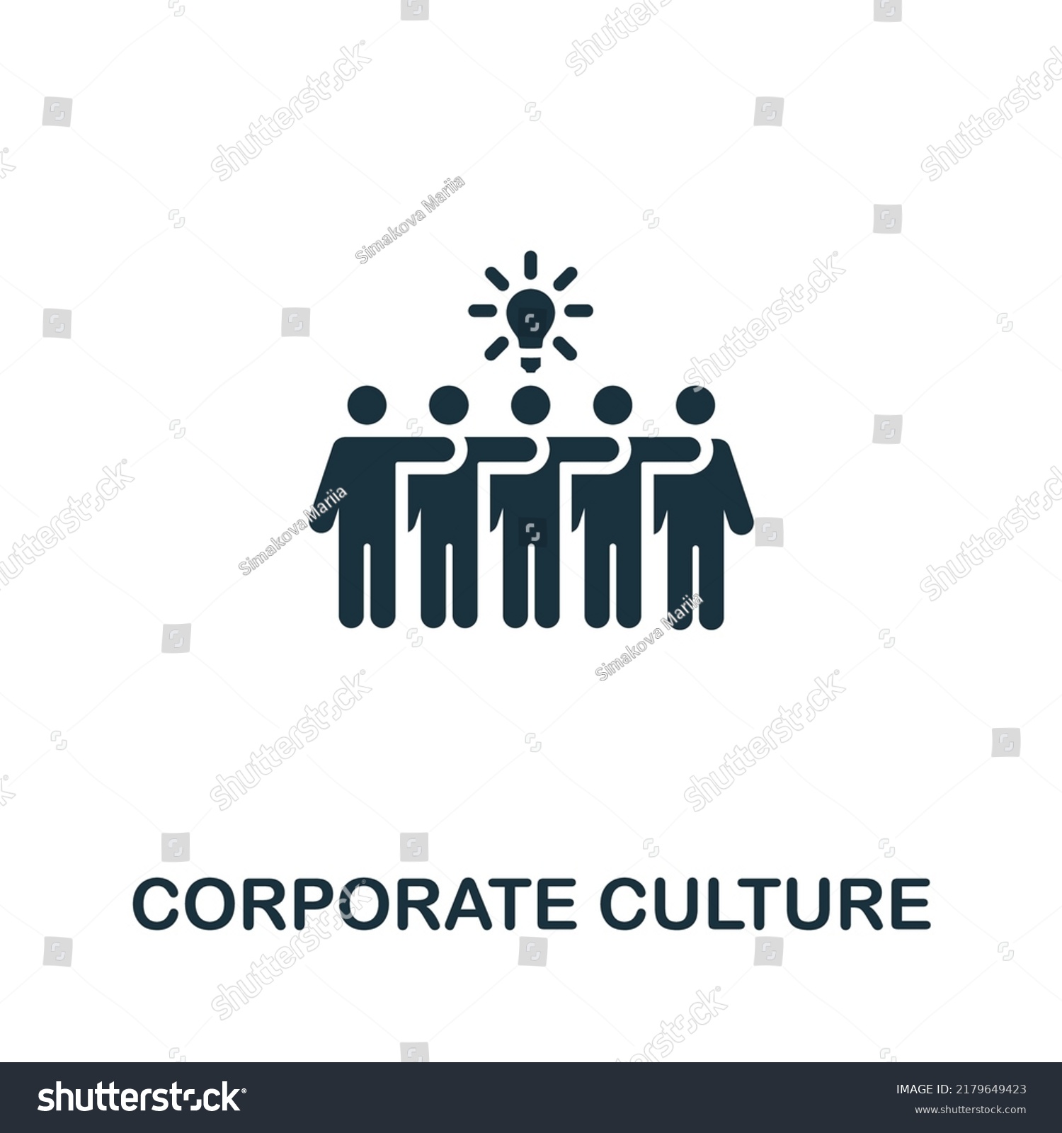 Corporate Culture Icon Monochrome Simple Business Stock Vector (Royalty ... Corporate Culture Icon Monochrome Simple Business Stock Vector (Royalty ...