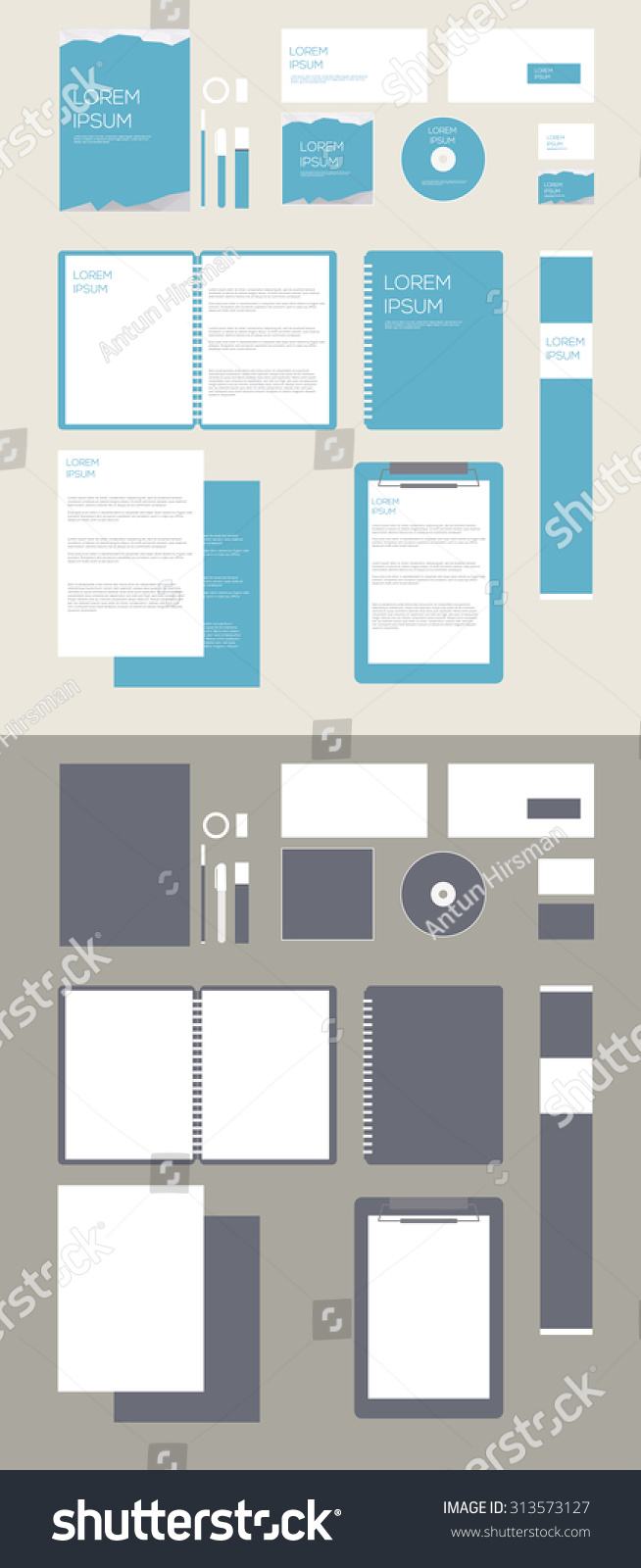 Corporate Id Mockup Vector Illustration Stock Vector (Royalty Free ...