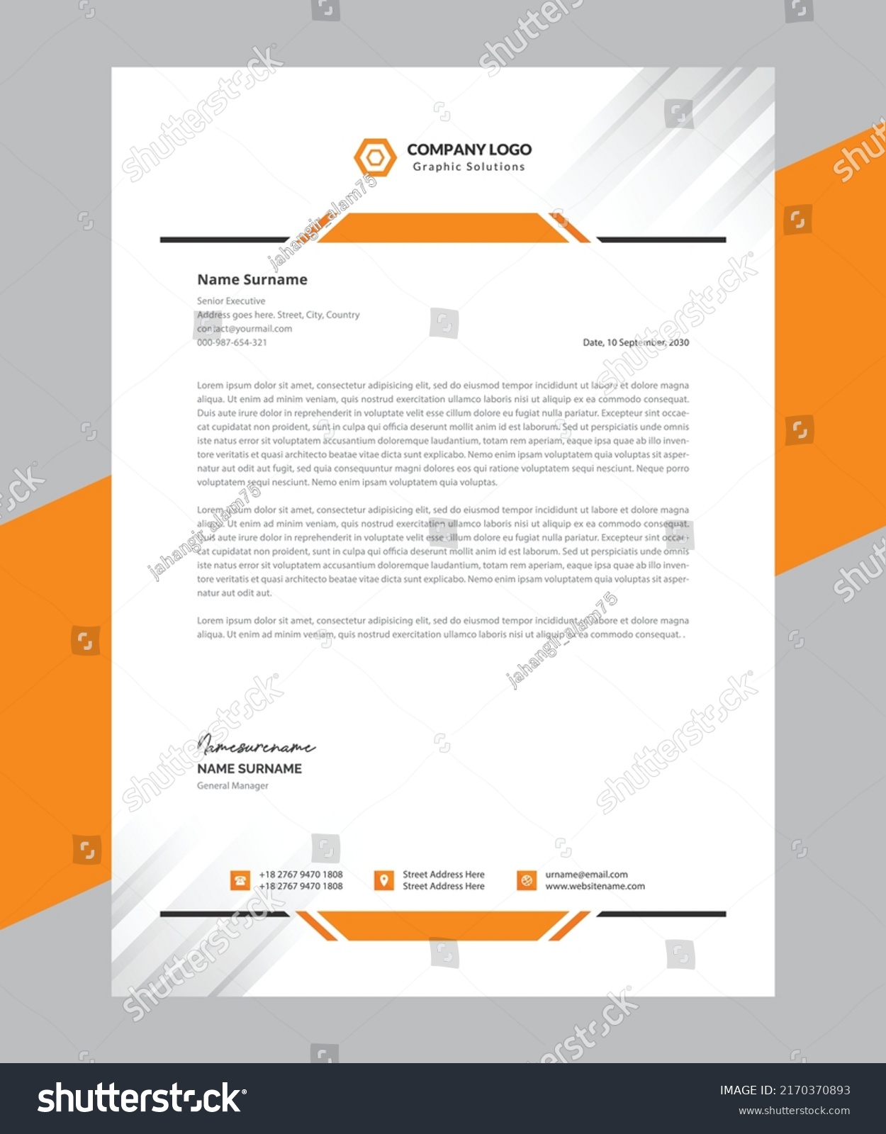 Corporate Simple Clean Pad Design Stock Vector (Royalty Free ...