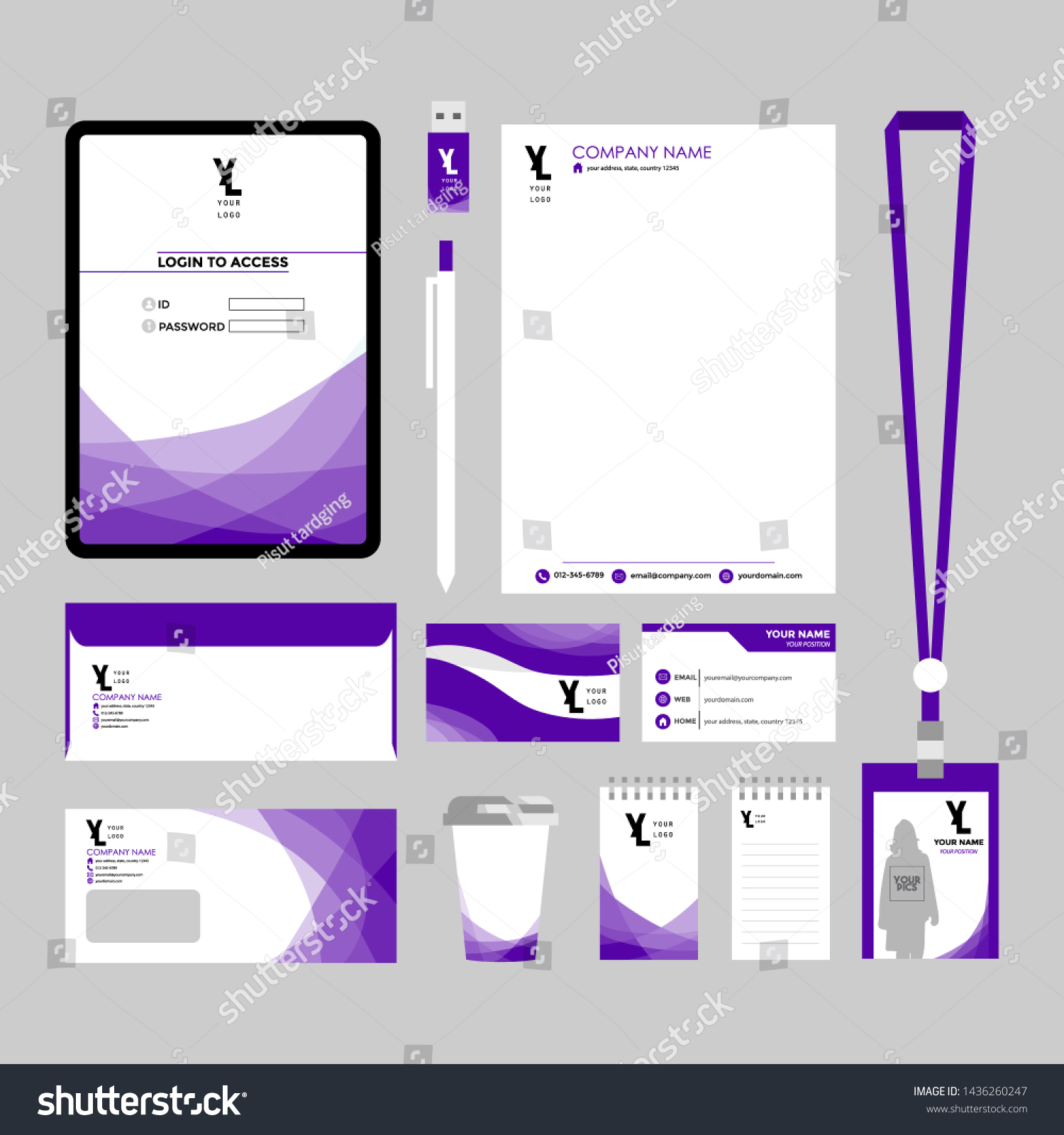 Corporate Vector Set Graphic Design Stock Vector (Royalty Free) 1436260247