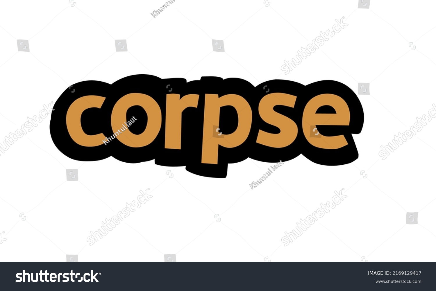 Corpse Vector Graffiti Writing On White Stock Vector (Royalty Free ...